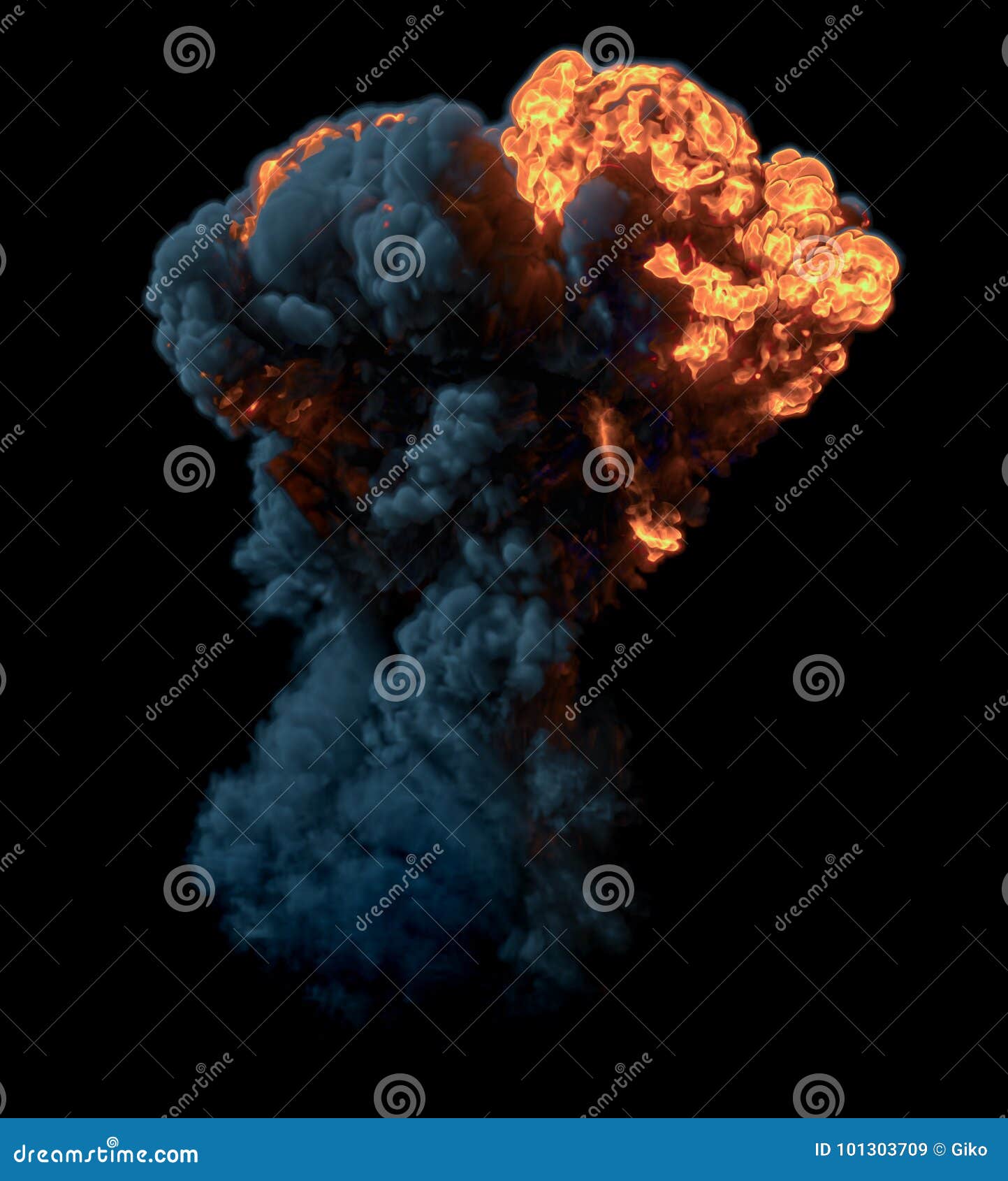 Bomb Explosion - 3D Rendering Stock Illustration - Illustration of bomb ...