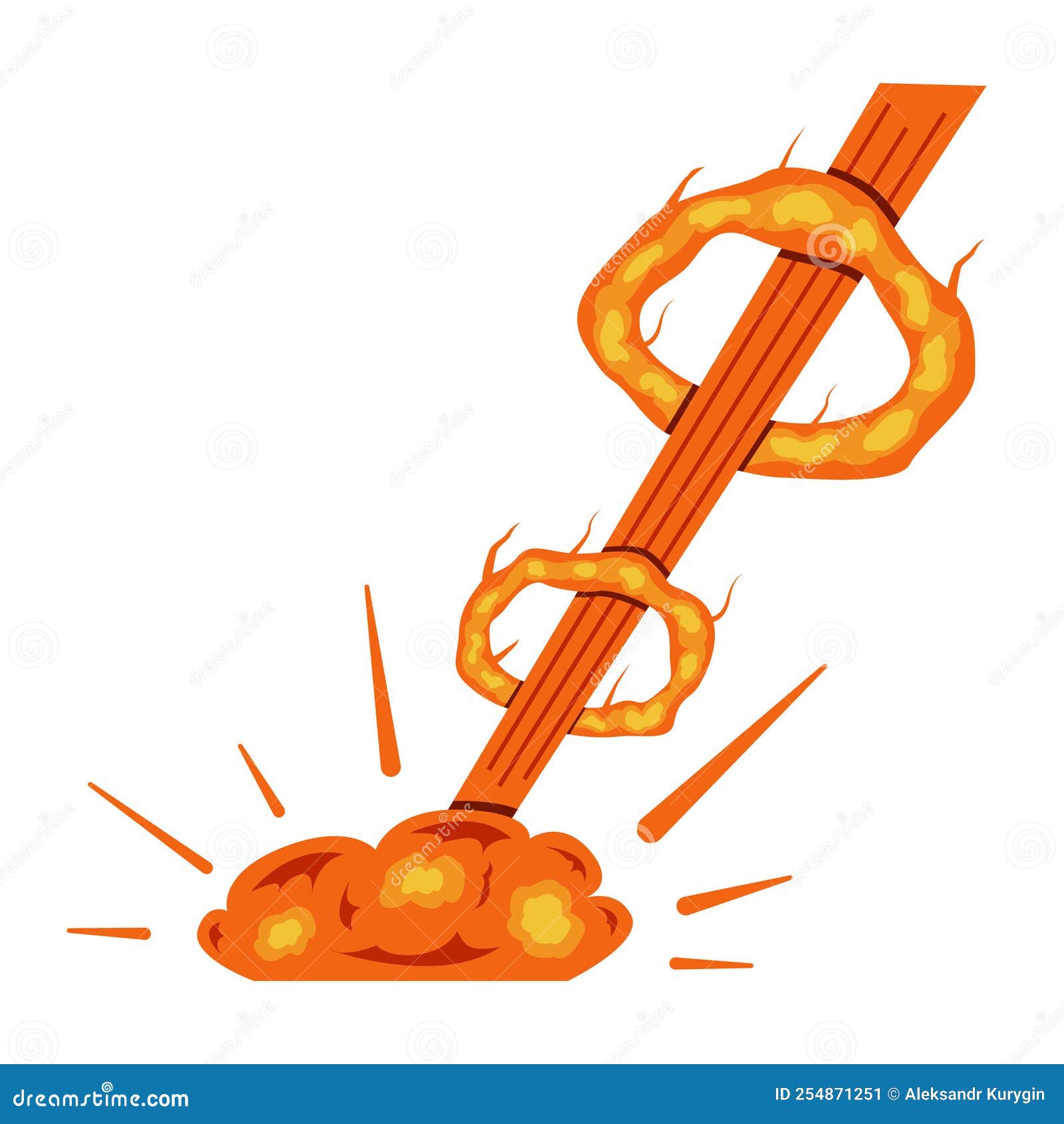 Bomb Explosion. Cartoon Explosion for a Comic Book. Flat Style. Vector ...