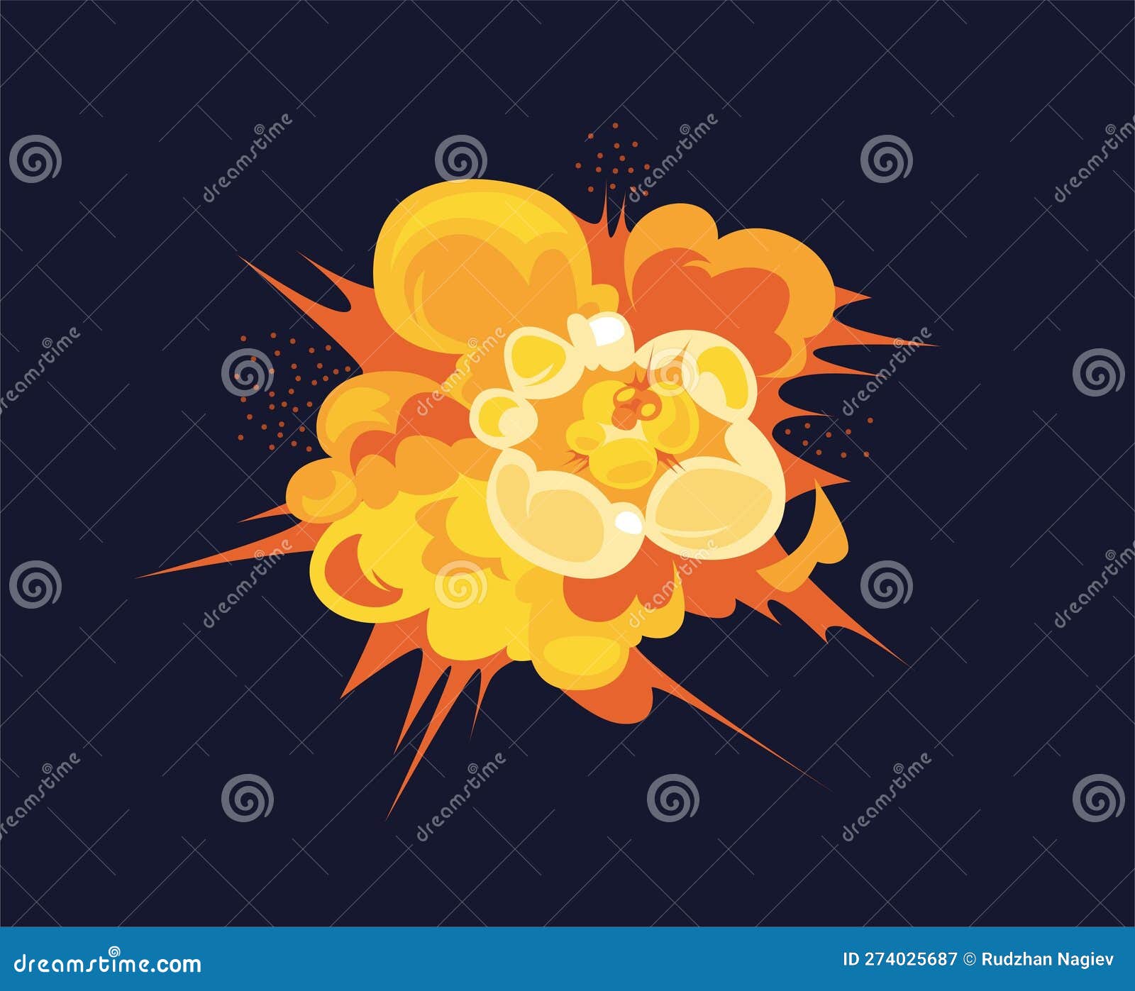 Bomb explosion concept stock vector. Illustration of artwork - 274025687