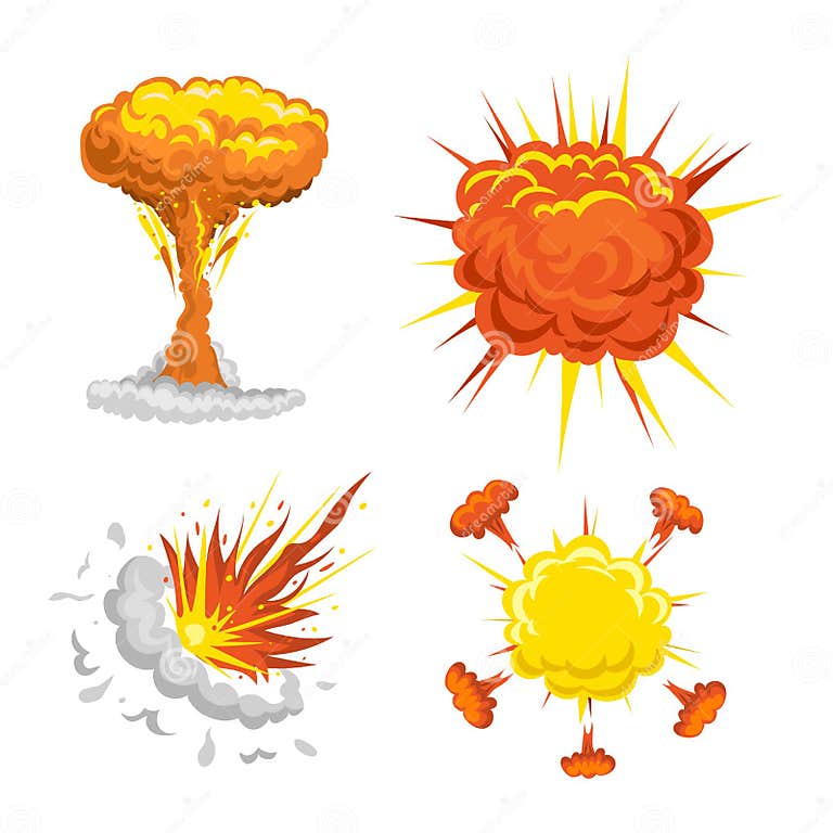 Bomb Explosion Effect Vector Stock Vector - Illustration of nuclear ...