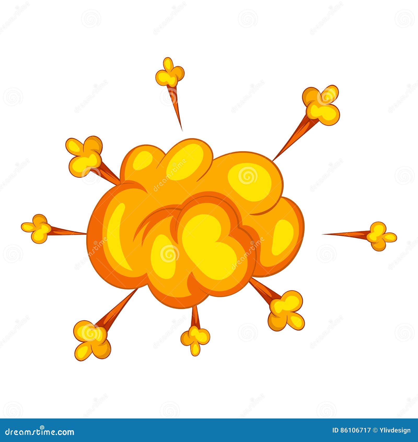 Bomb Explosion Icon, Cartoon Style Stock Vector - Illustration of ...
