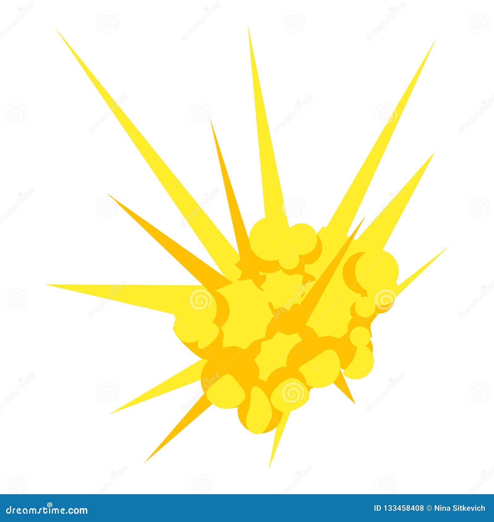 Bomb Explosion Icon, Flat Style Stock Vector - Illustration of blasting ...