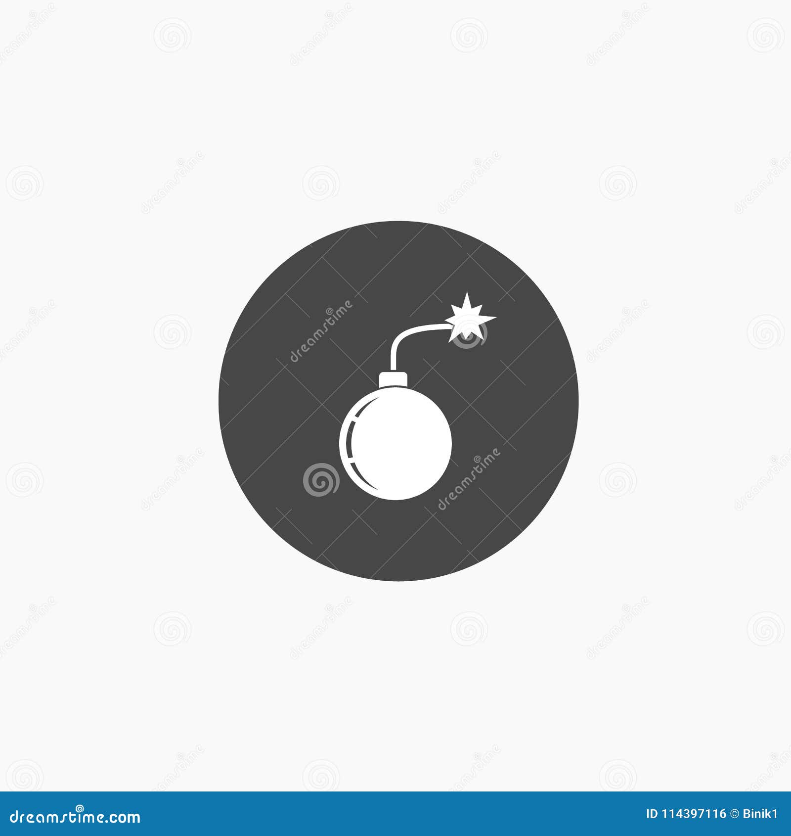 Bomb explosion icon stock vector. Illustration of icon - 114397116