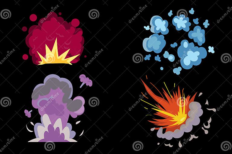 Bomb explosion set stock vector. Illustration of burst - 251052816