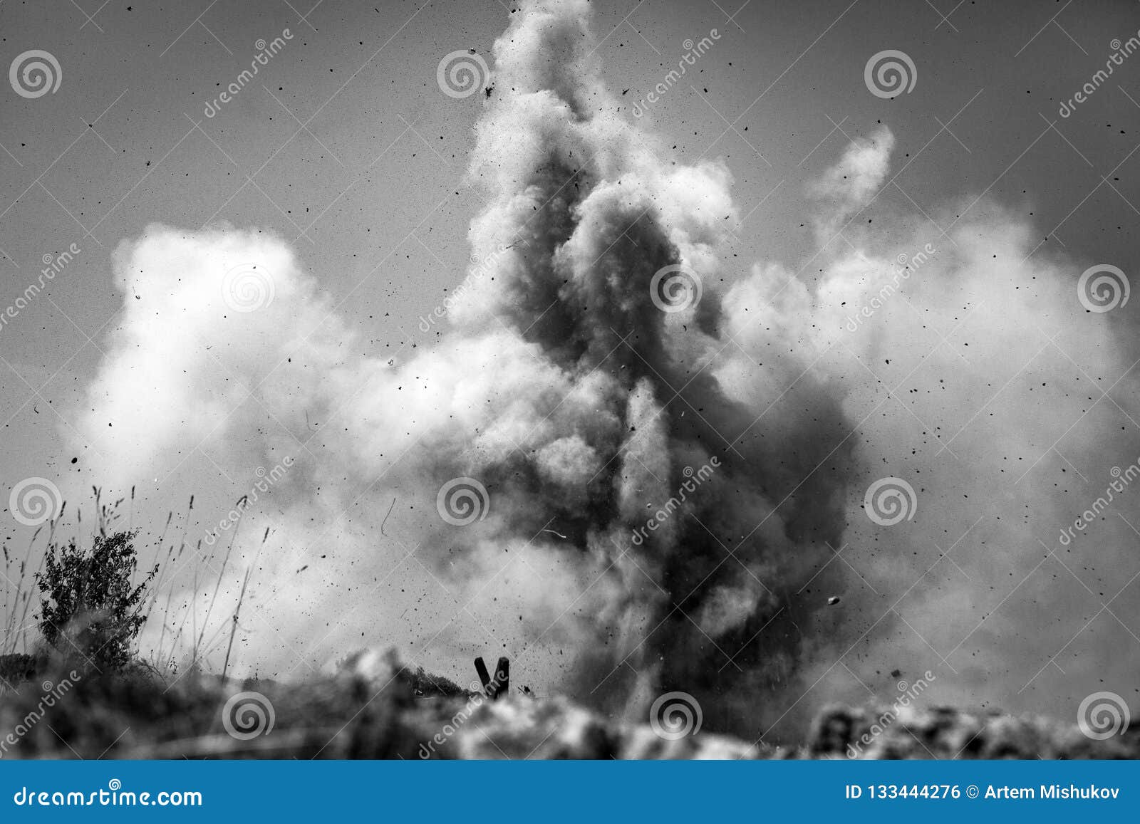 Bomb Explosion. View from the Trench. Stock Photo - Image of cosmic ...