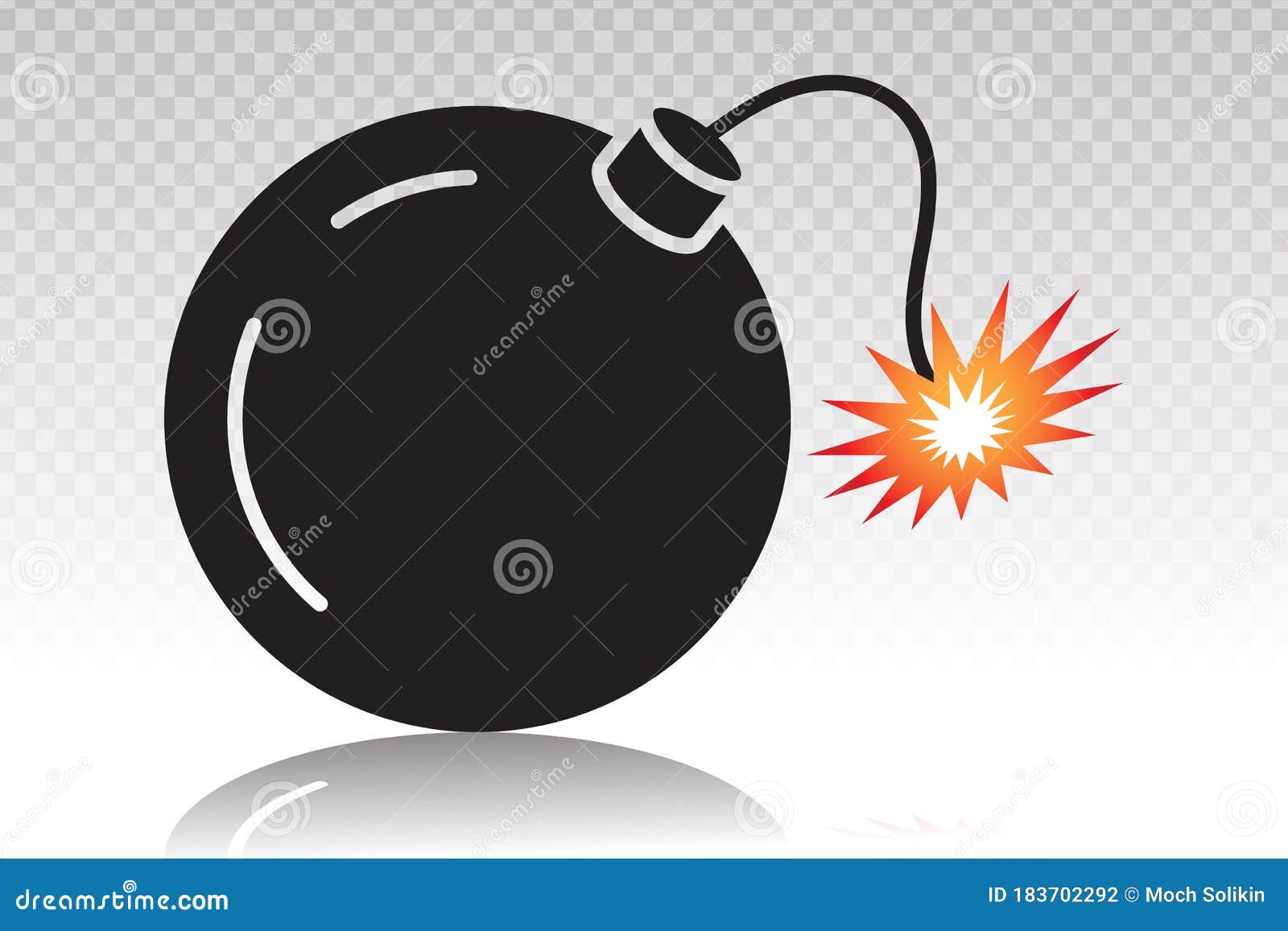 Bomb Explosive Device Flat Icons for Error Applications Computing Stock ...