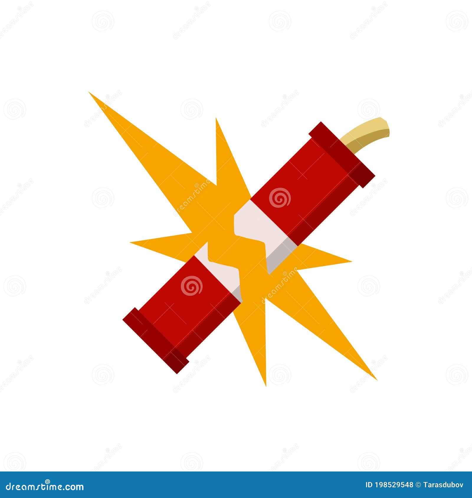 Bomb and Explosive Objects. Dangerous Element Stock Vector ...