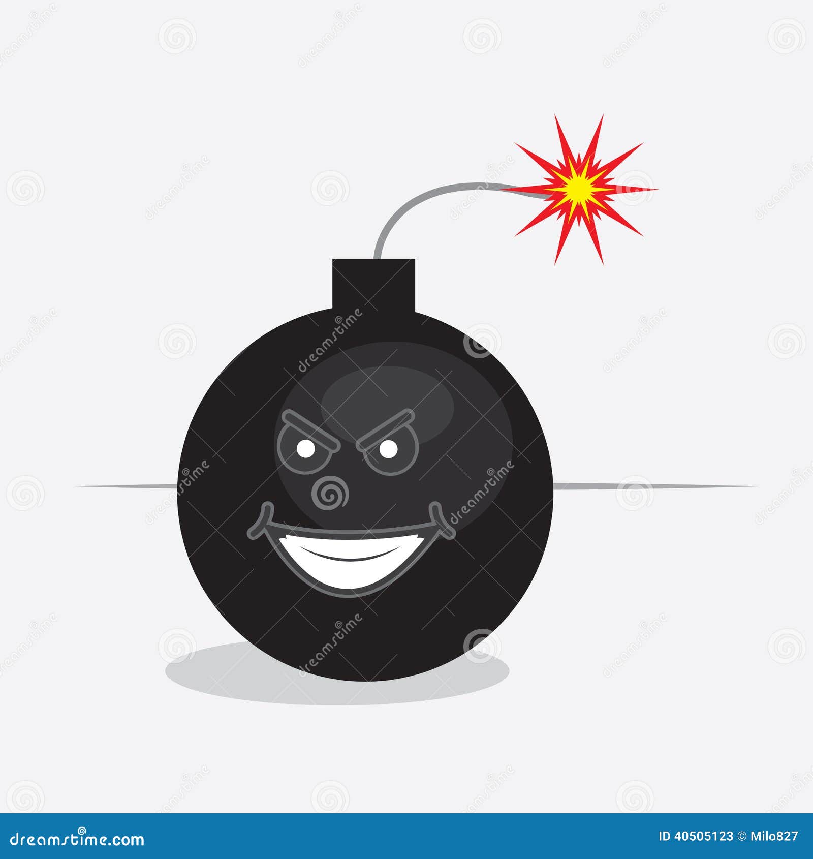Bomb Face stock vector. Illustration of bomb, danger - 40505123