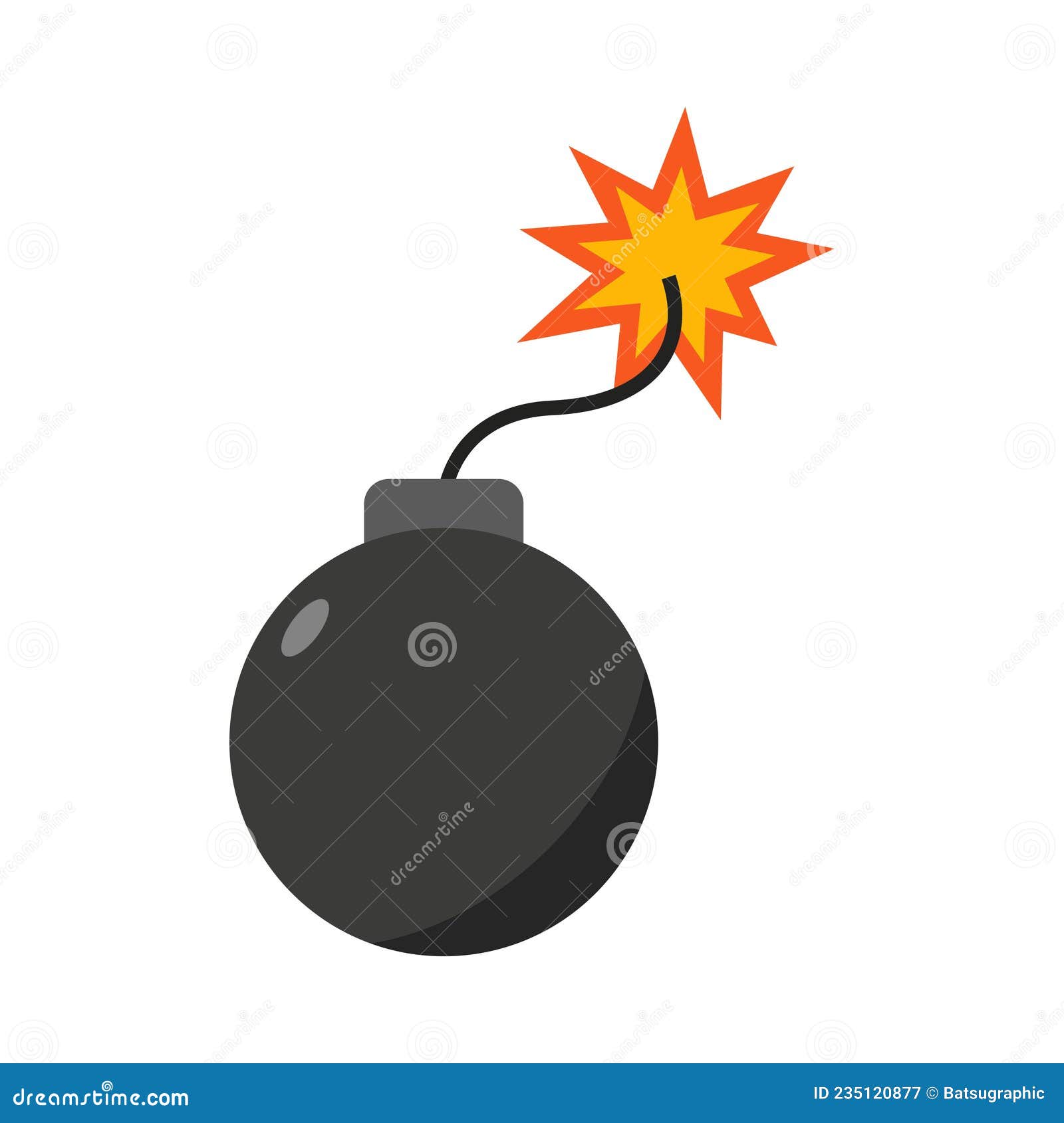 Bomb Flat Clipart Vector Illustration Stock Vector - Illustration of ...