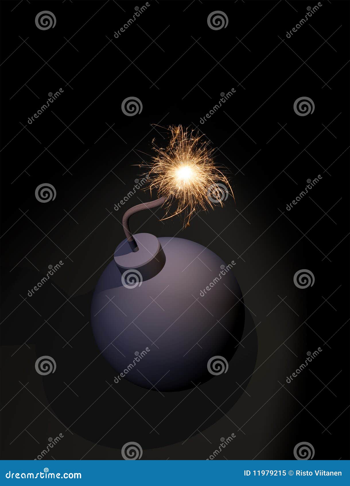 Bomb fuse burning stock illustration. Illustration of explosive - 11979215