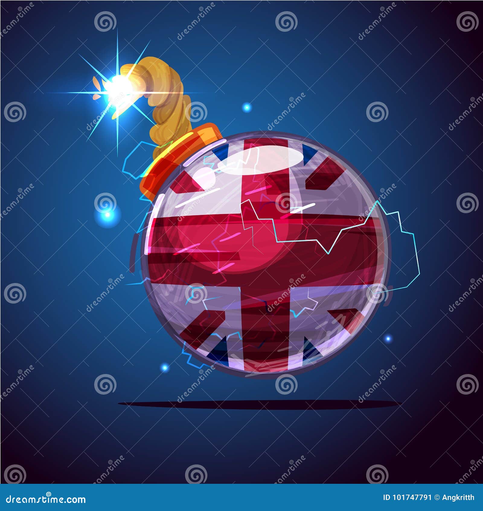 Bomb with Great Britain Flag - Vector Stock Vector - Illustration of ...