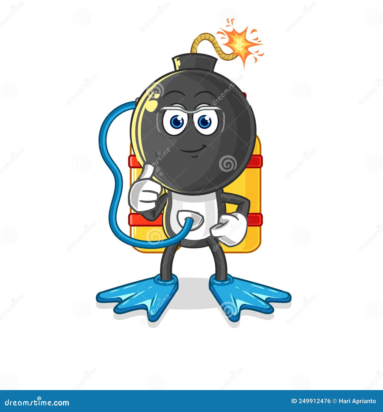 Bomb Head Postman Vector. Cartoon Character | CartoonDealer.com #249912252