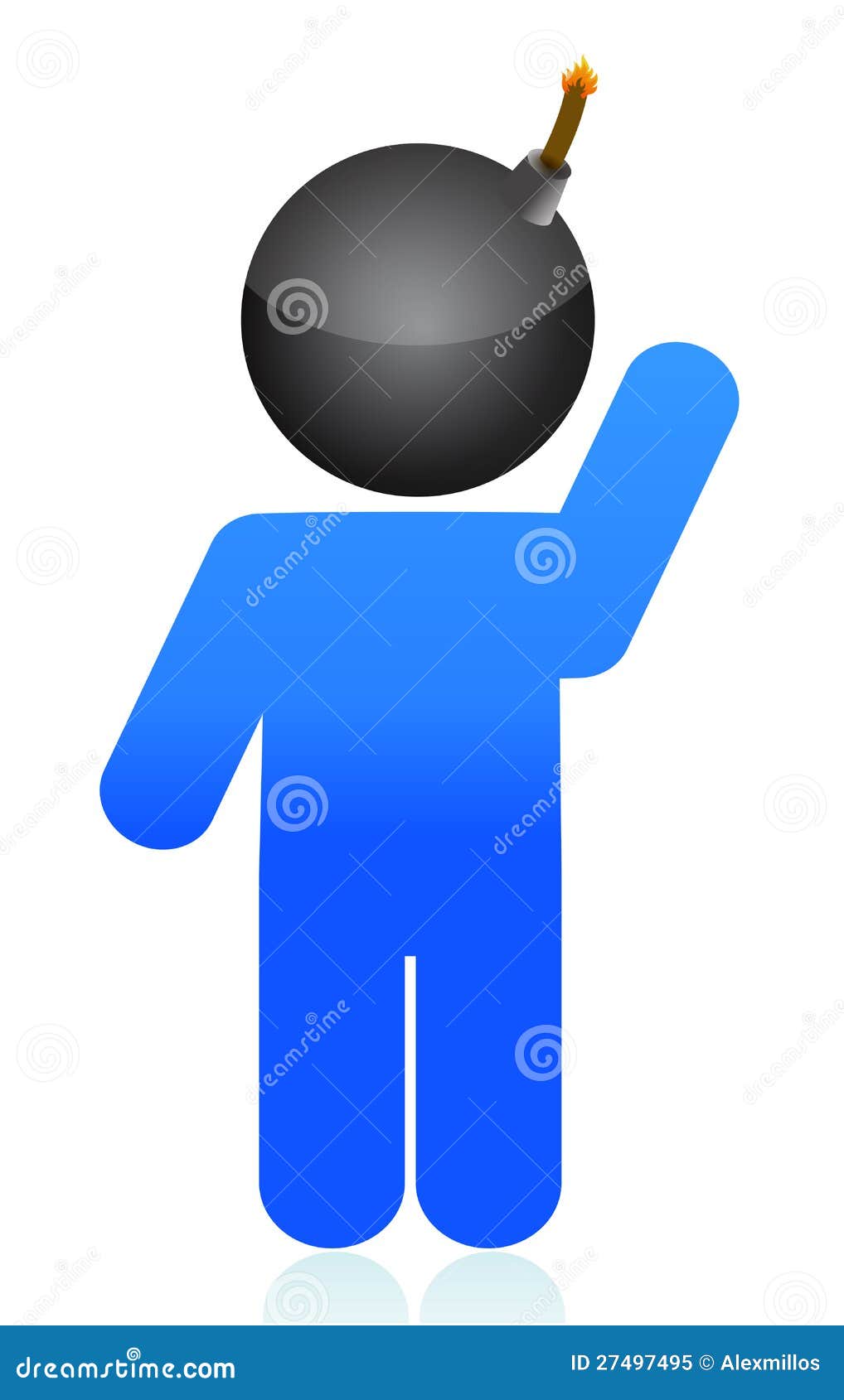 Bomb Head Postman Vector. Cartoon Character | CartoonDealer.com #249912252