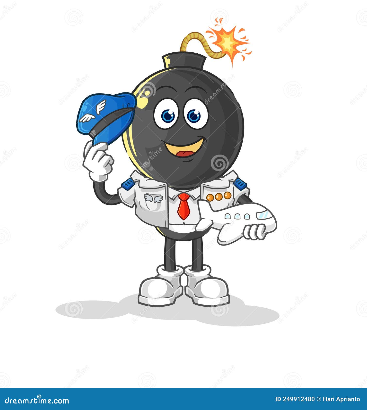 Bomb Head Postman Vector. Cartoon Character | CartoonDealer.com #249912252