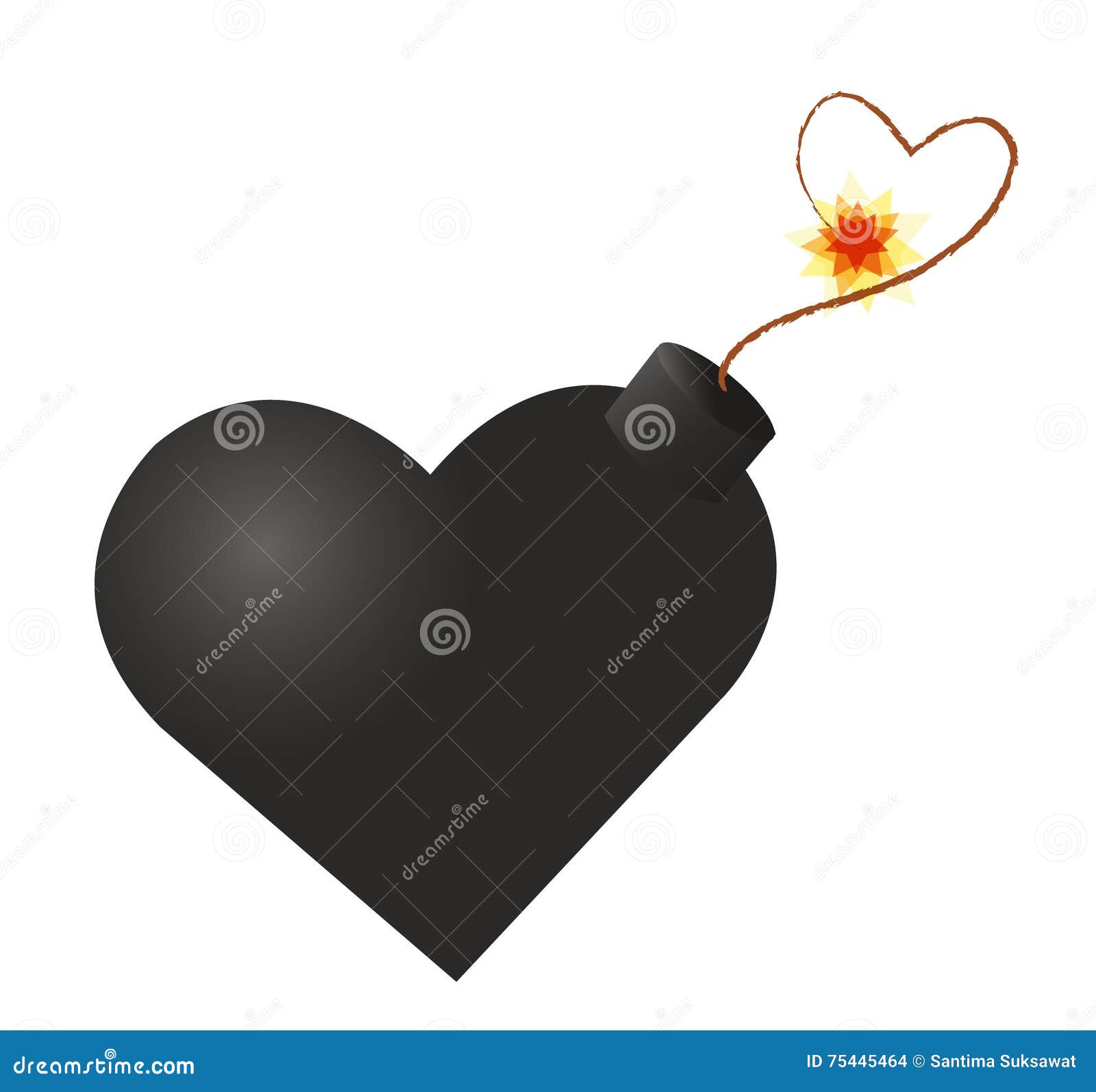 BOMB Heart Icon , Bomb Ready To Explode , Heart Attack Icon Stock ...