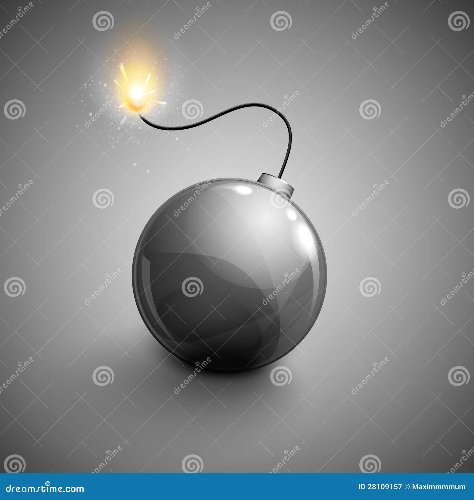 Bomb icon stock illustration. Illustration of realistic - 28109157