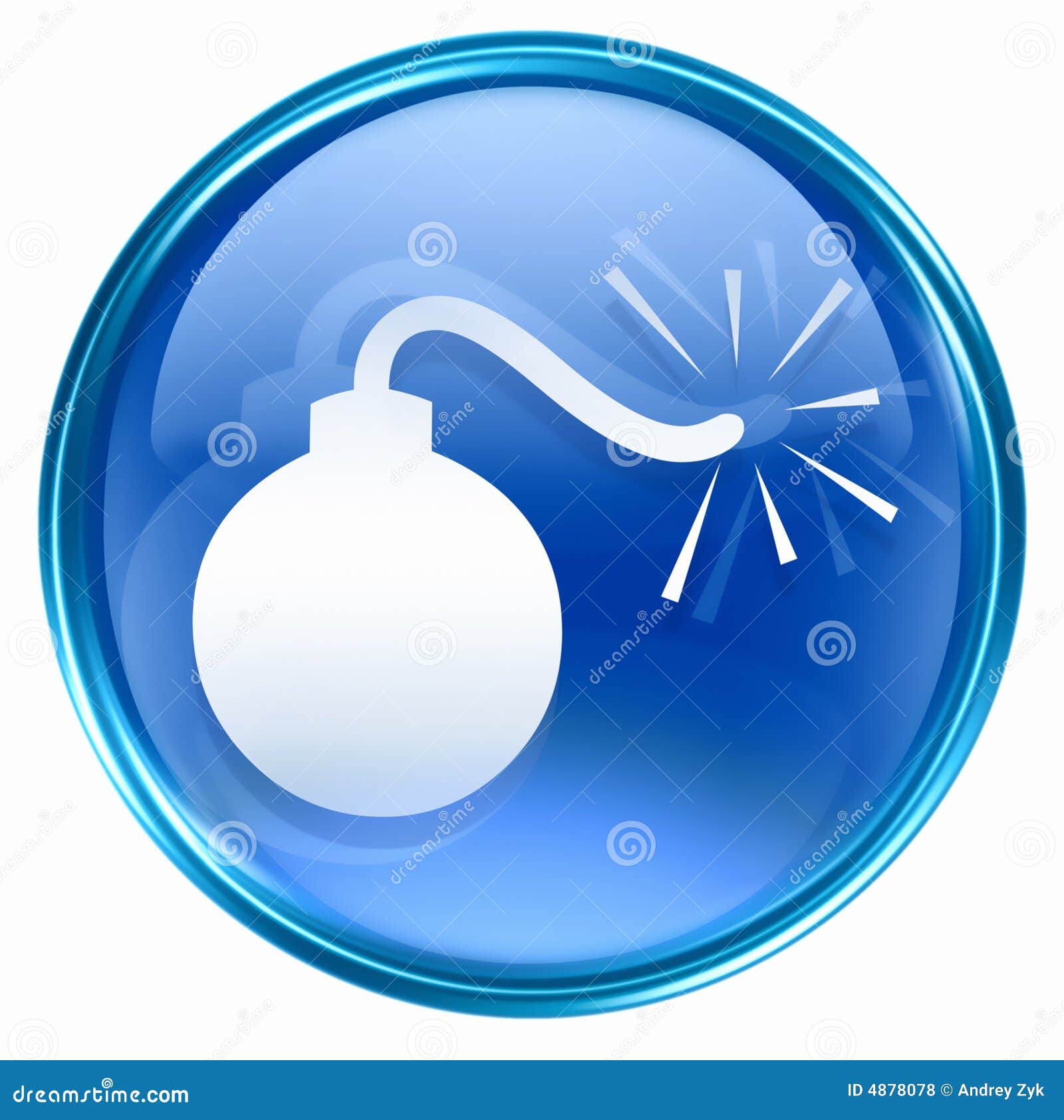 Bomb Icon Isolated On White Background. Design Elements For Logo Vector ...