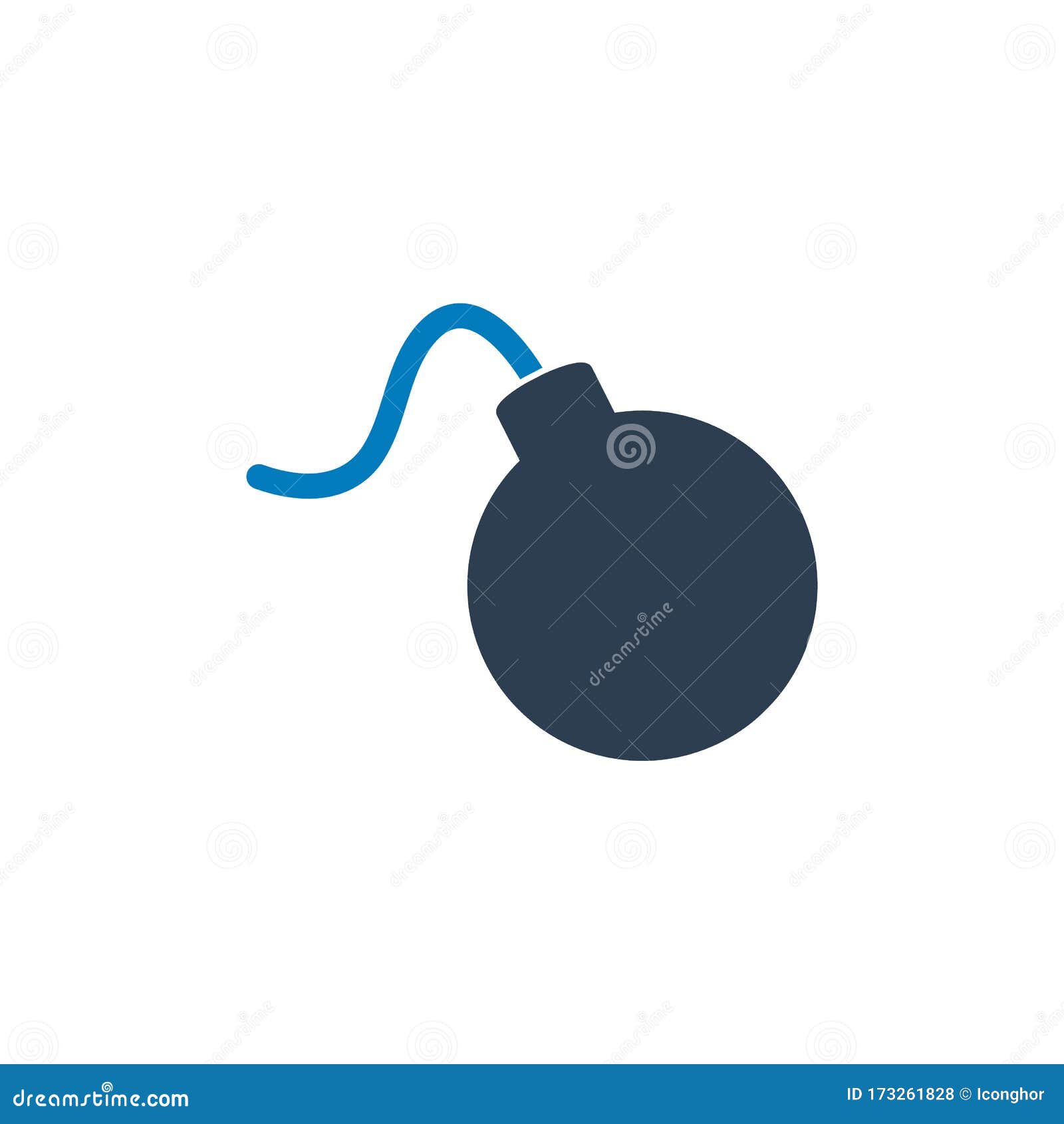 Bomb Icon. Flat Style Vector Stock Vector - Illustration of bomb ...