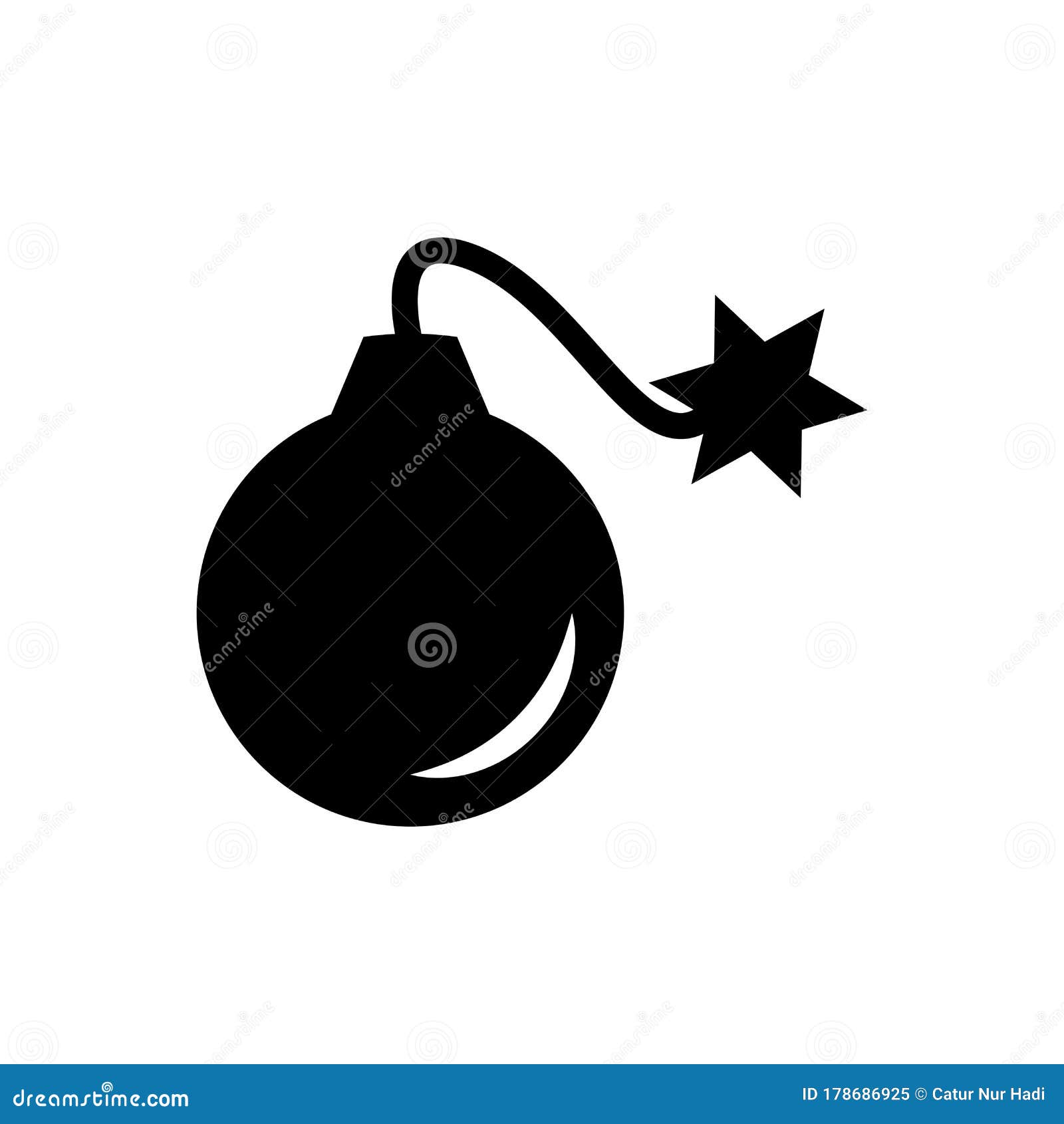 Bomb Icon Flat Vector Template Design Trendy Stock Vector ...