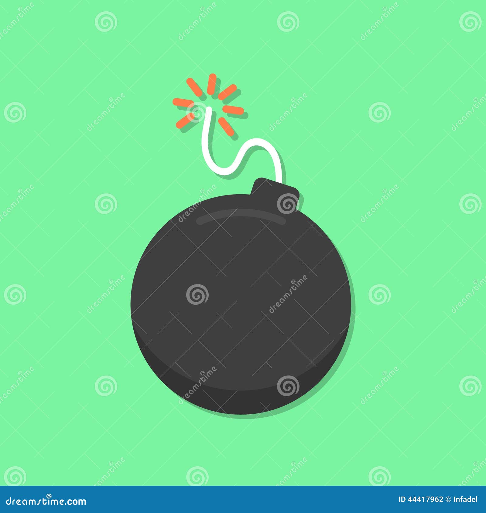 Bomb icon stock vector. Illustration of damage, graphic - 44417962