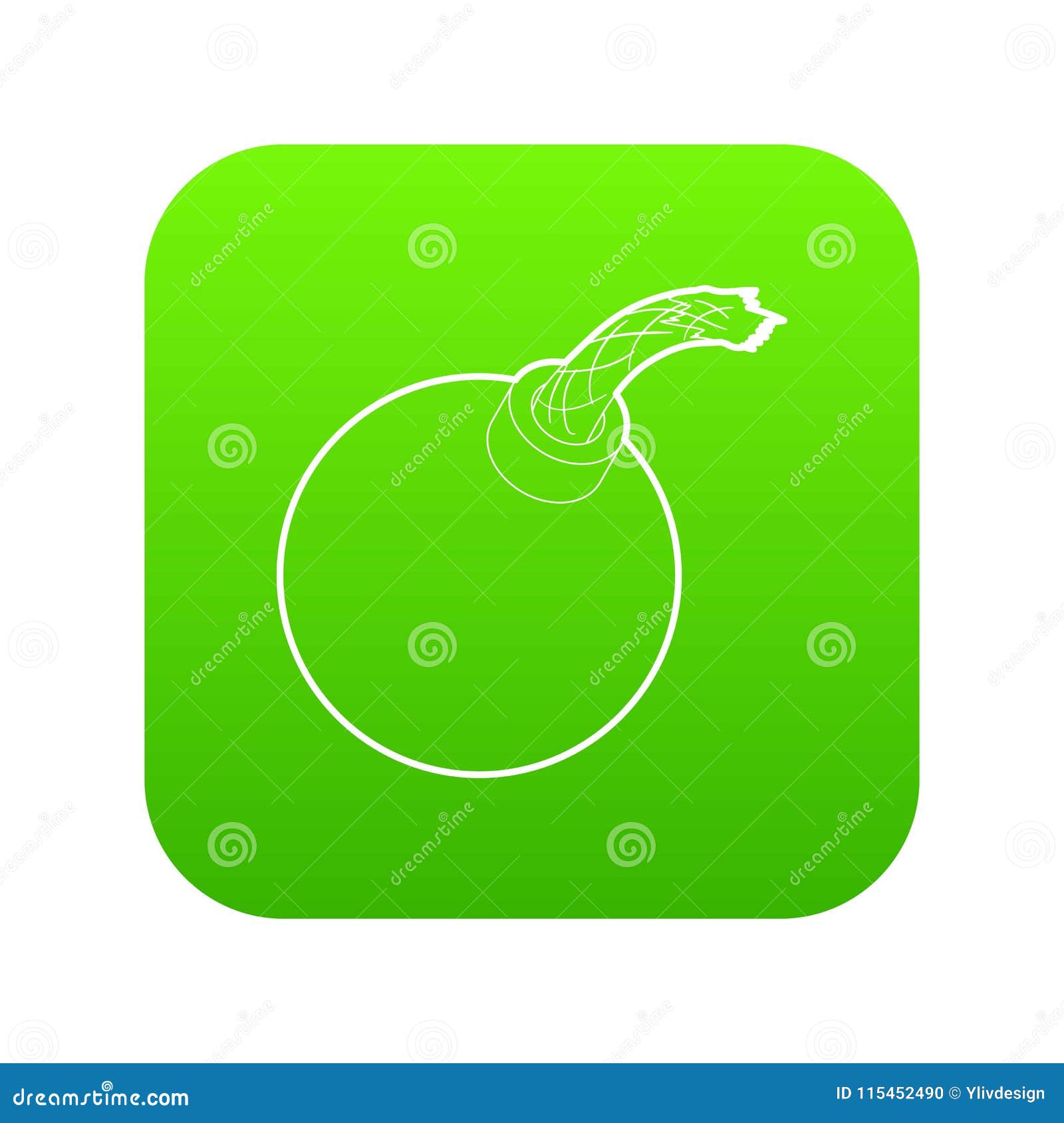 Bomb icon green vector stock vector. Illustration of dynamite - 115452490
