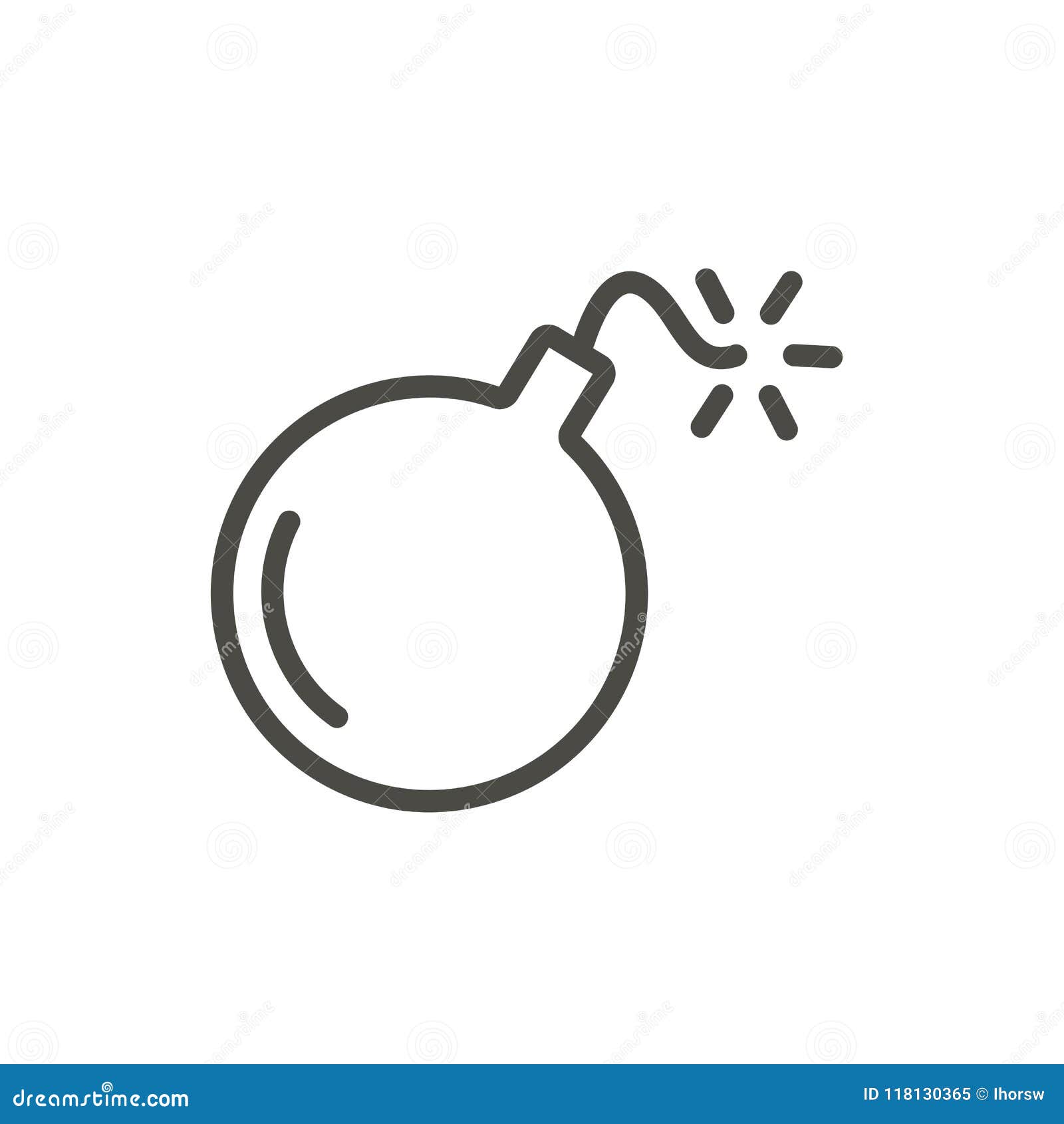 Bomb Icon . Line Boom Symbol Stock Illustration - Illustration of ...