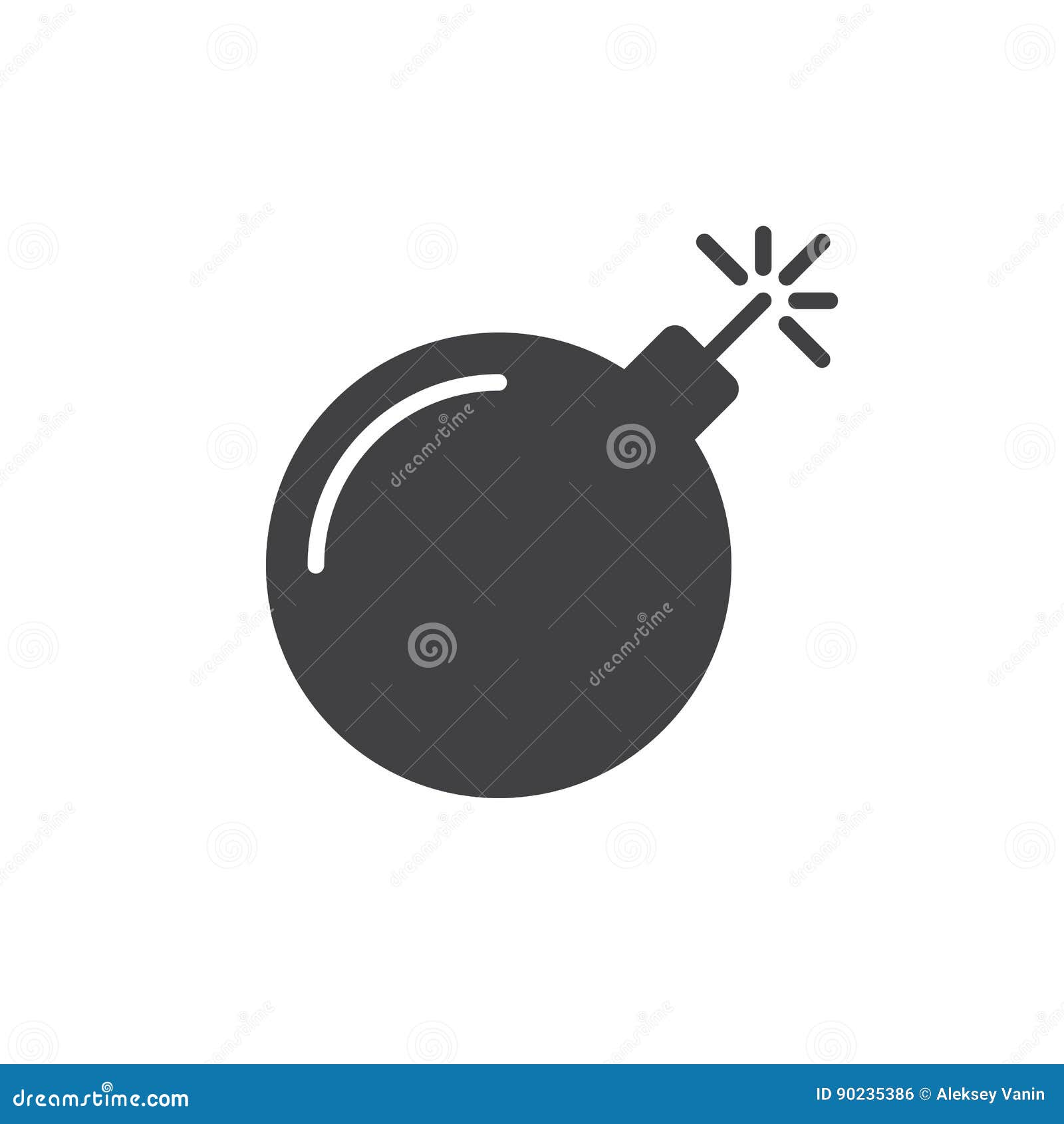 Bomb Icon , Solid Logo Illustration, Pictogram Isolated on Stock ...