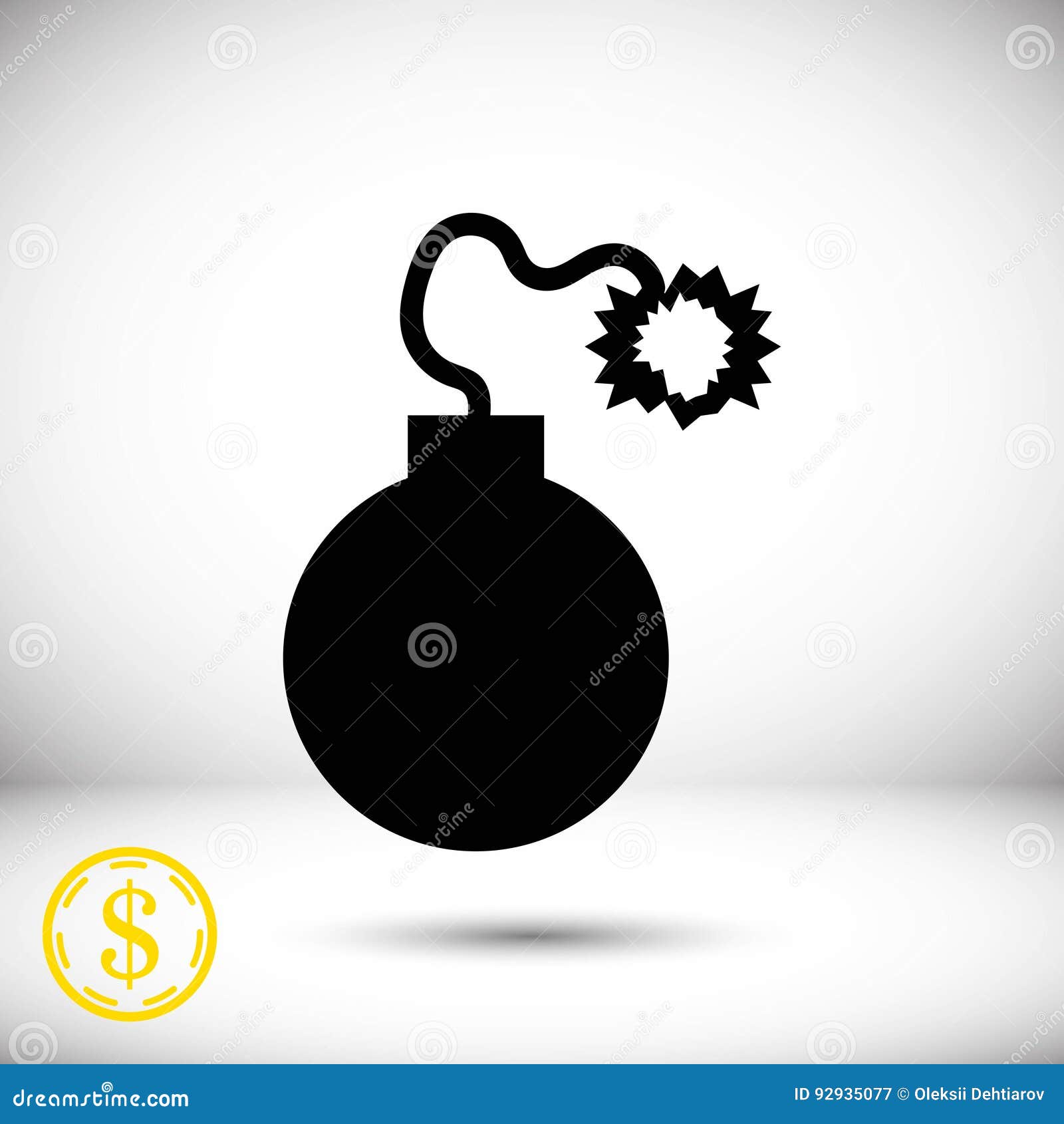 Bomb Icon Stock Vector Illustration Flat Design Stock Vector ...