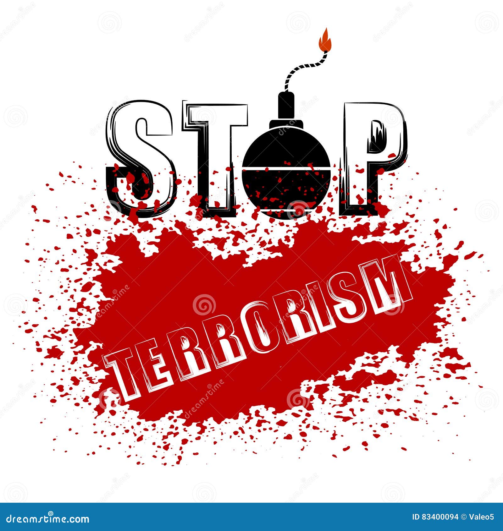 Bomb Icon. Stop Terrorism Banner. Stock Illustration - Illustration of ...
