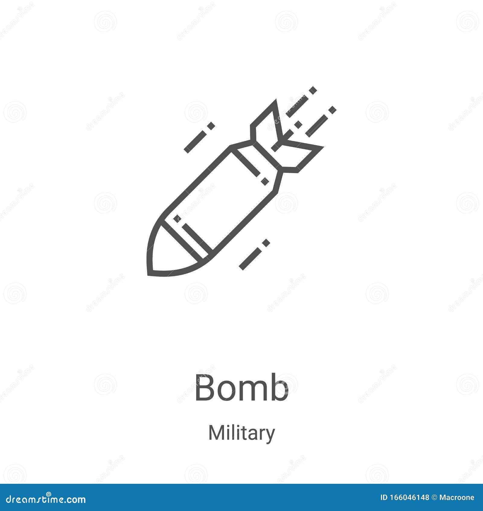 Bomb Icon Vector from Military Collection. Thin Line Bomb Outline Icon ...