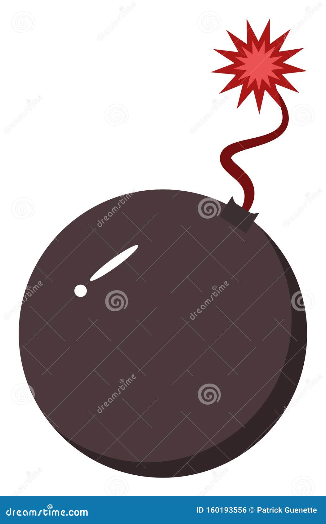 Bomb, illustration, vector stock vector. Illustration of fuse - 160193556