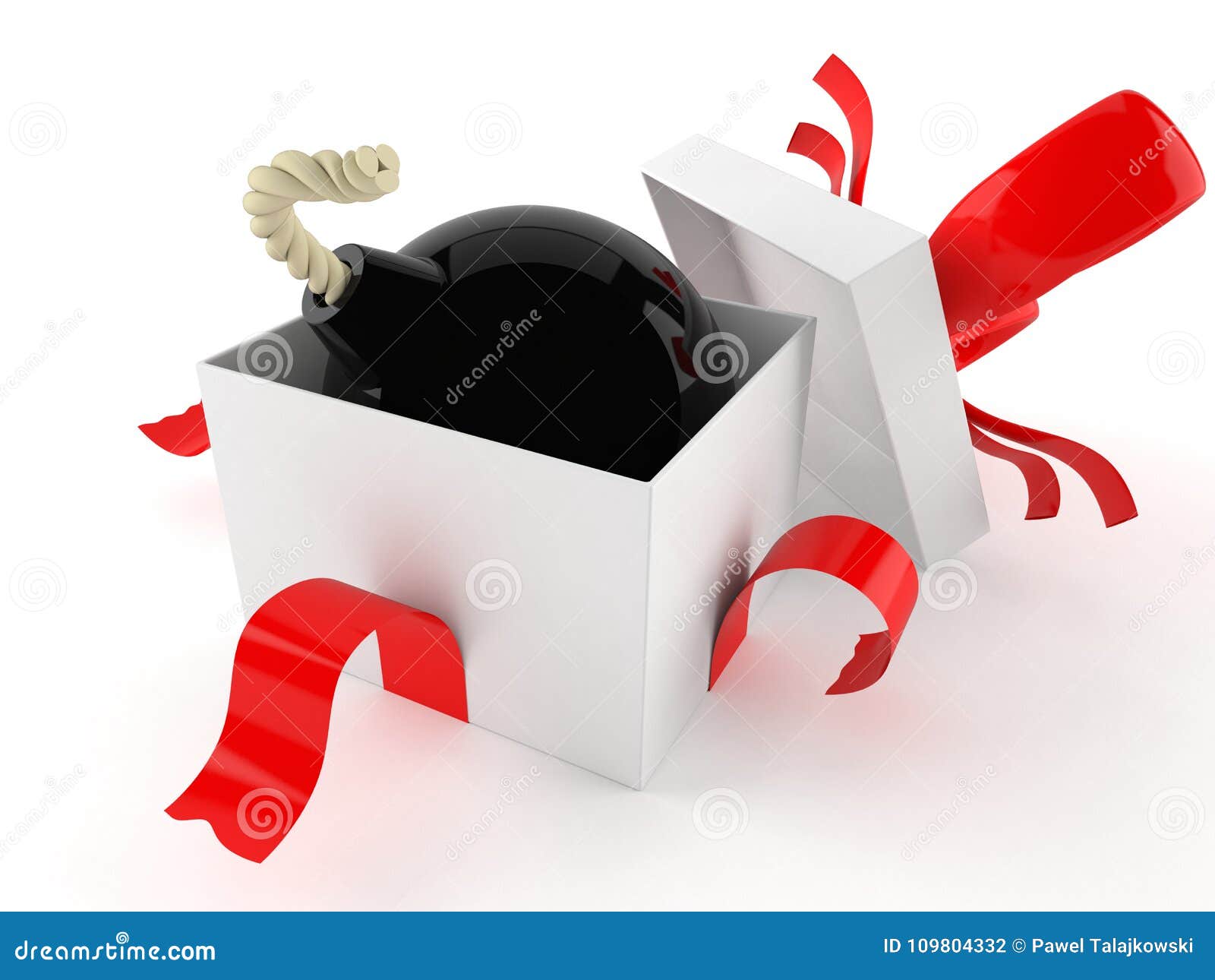 Bomb inside gift stock illustration. Illustration of anniversary ...