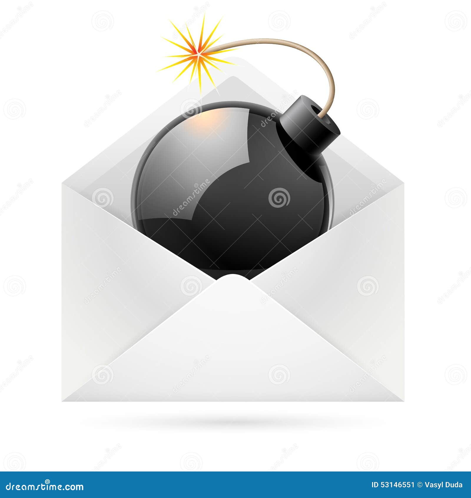 Bomb mail stock vector. Illustration of electronic, message - 53146551