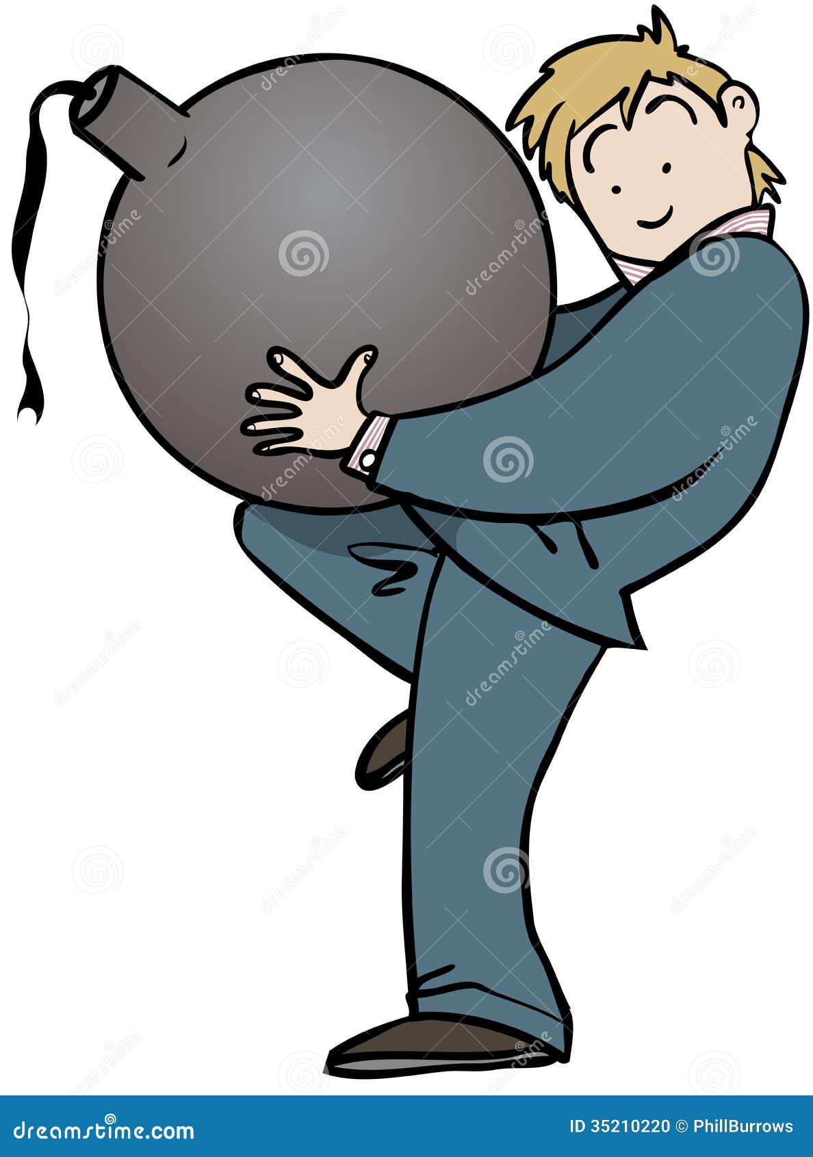 Bomb man stock vector. Illustration of vector, gunpowder - 35210220
