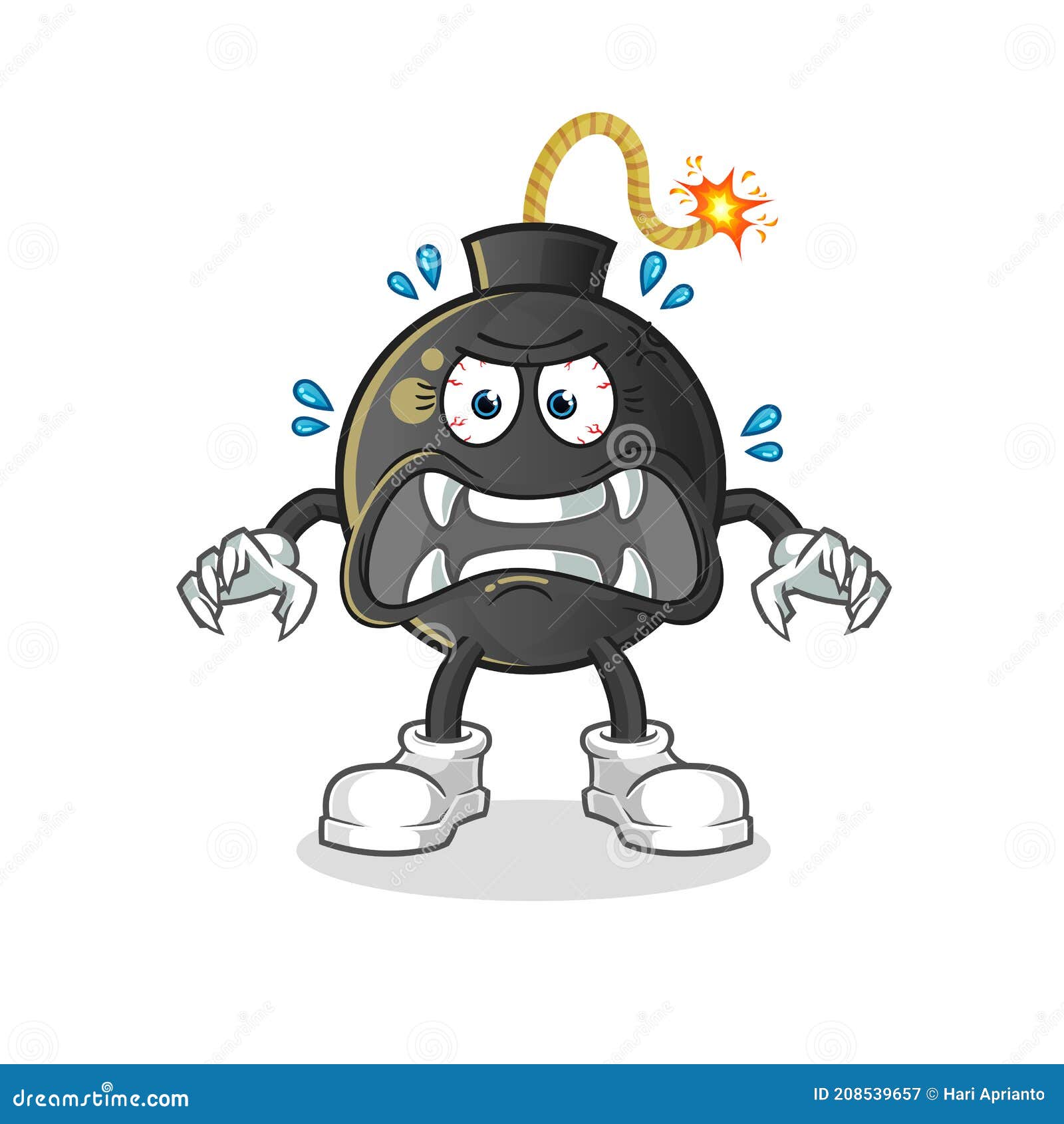 Bomb Monster Vector. Cartoon Character Stock Illustration ...