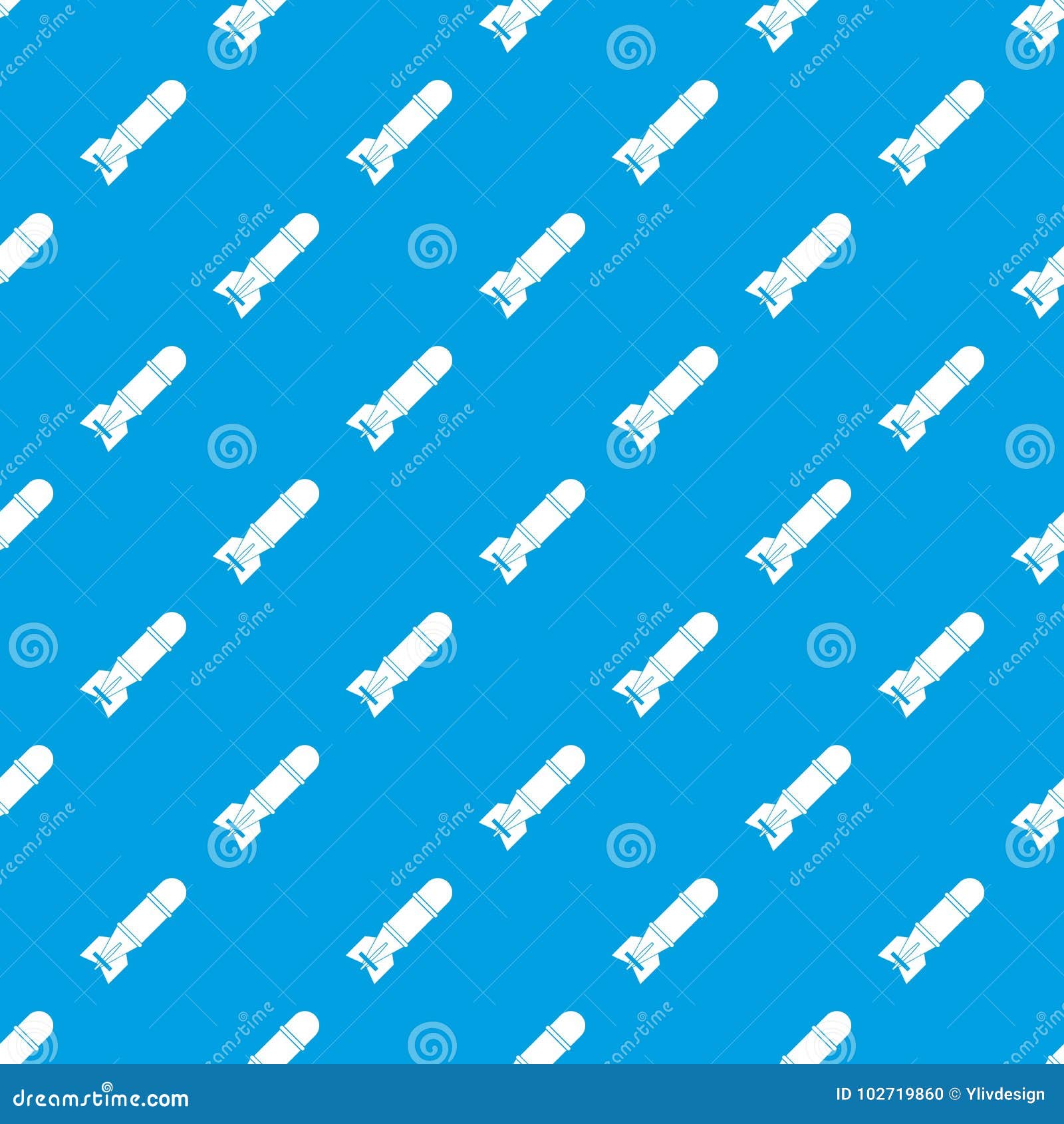 Bomb pattern seamless blue stock vector. Illustration of explosive ...