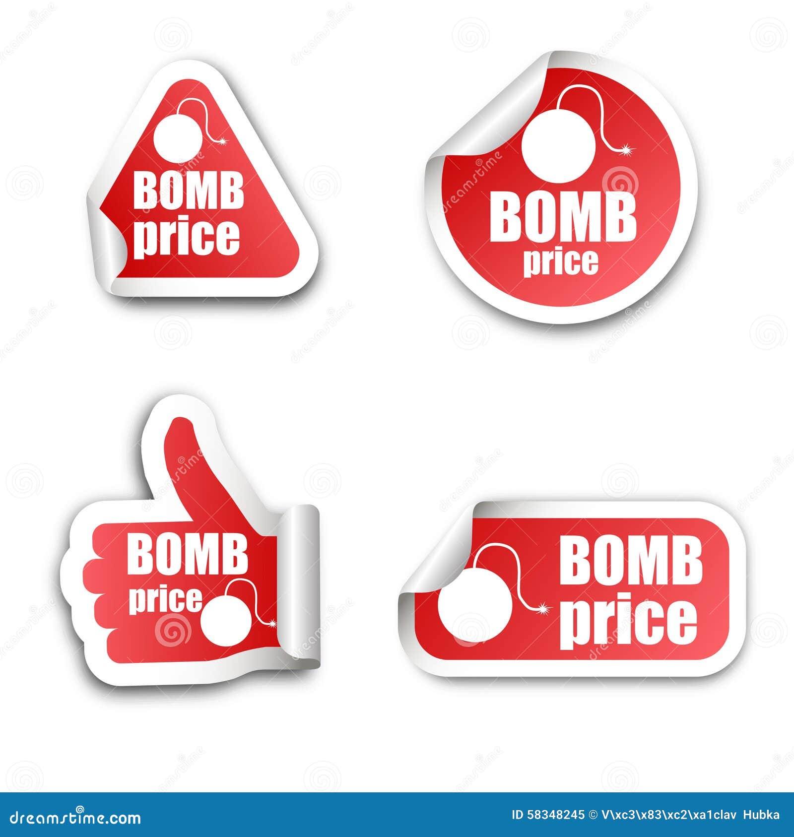 Bomb price stickers stock vector. Illustration of frame - 58348245