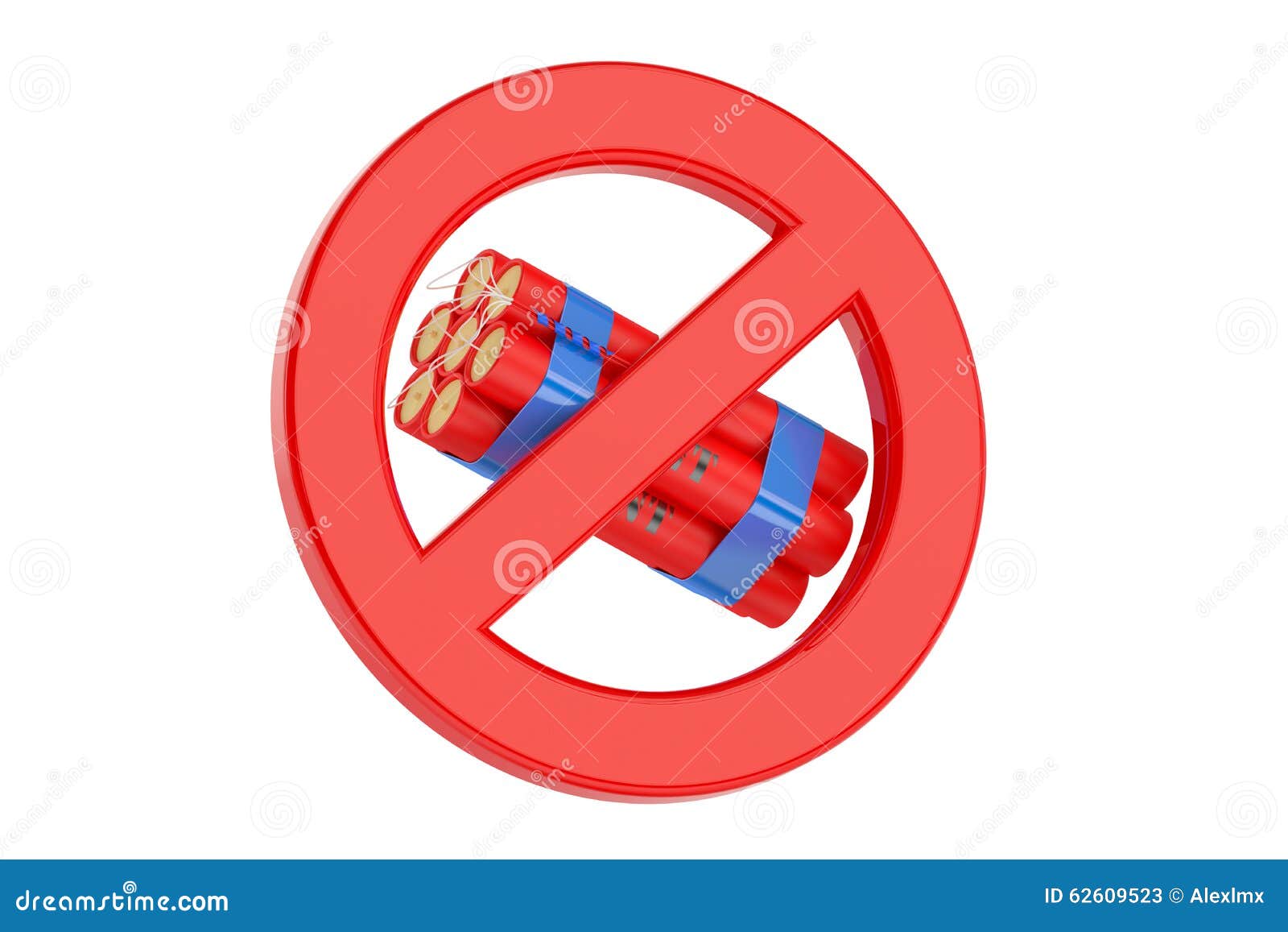 Dynamite In Prohibition Sign Stock Photo | CartoonDealer.com #62609544