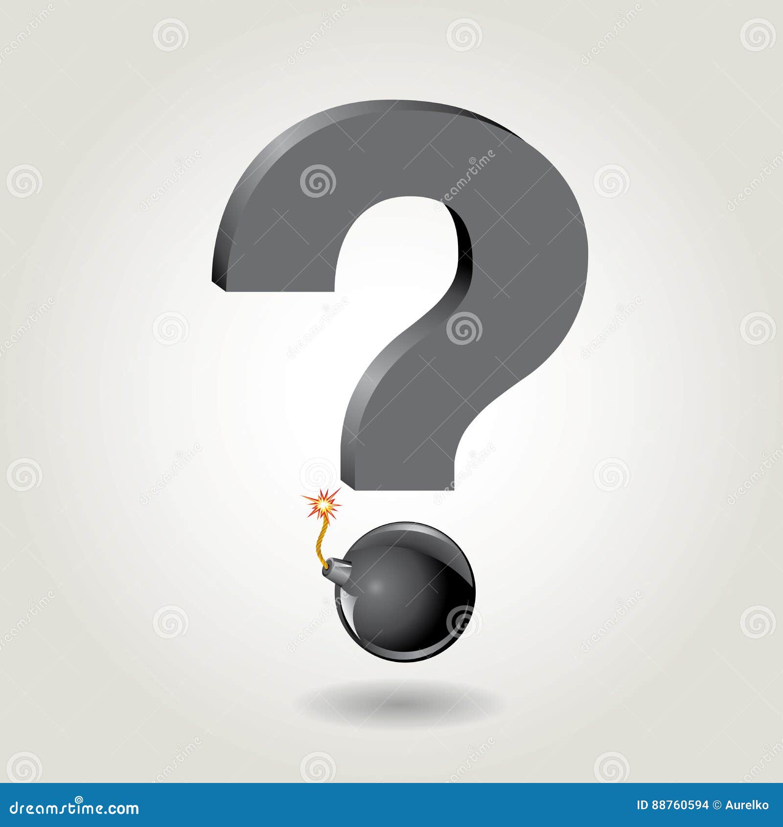 Bomb question stock vector. Illustration of interrogation - 88760594