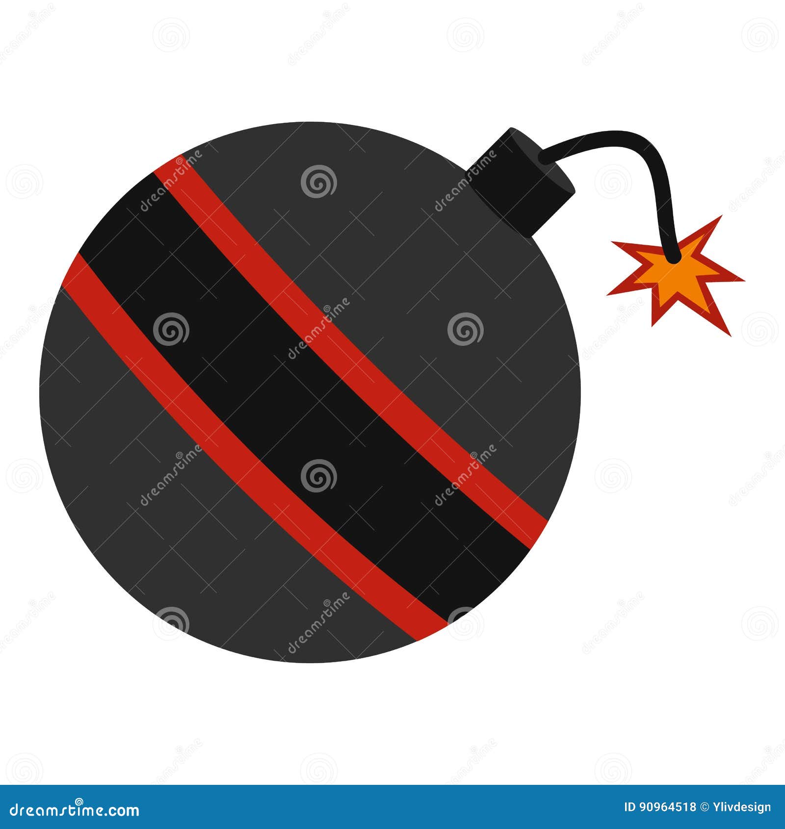 Bomb Ready To Explode Icon Isolated Stock Vector - Illustration of ...