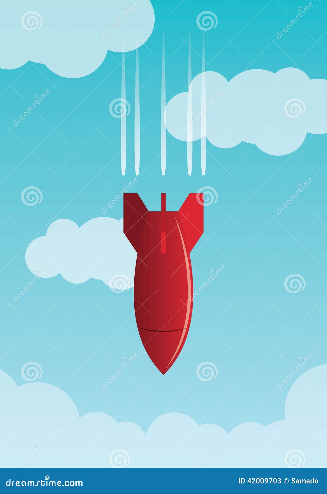 Bomb stock vector. Illustration of bomber, exploding - 42009703