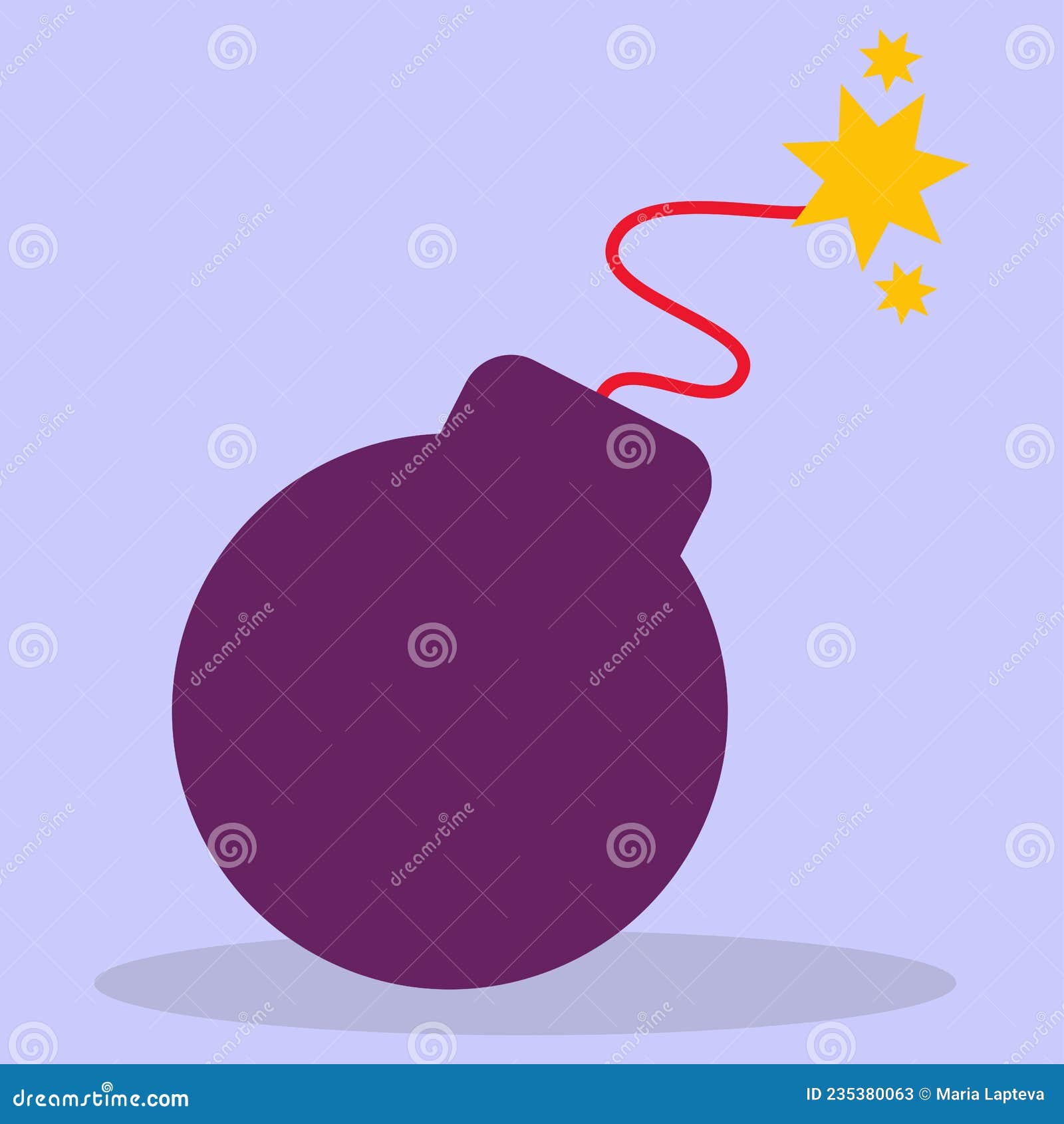 Bomb. a Round Bomb with an Explosion Stock Vector - Illustration of ...