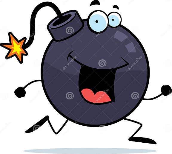 Bomb Running stock vector. Illustration of black, explosive - 10926379