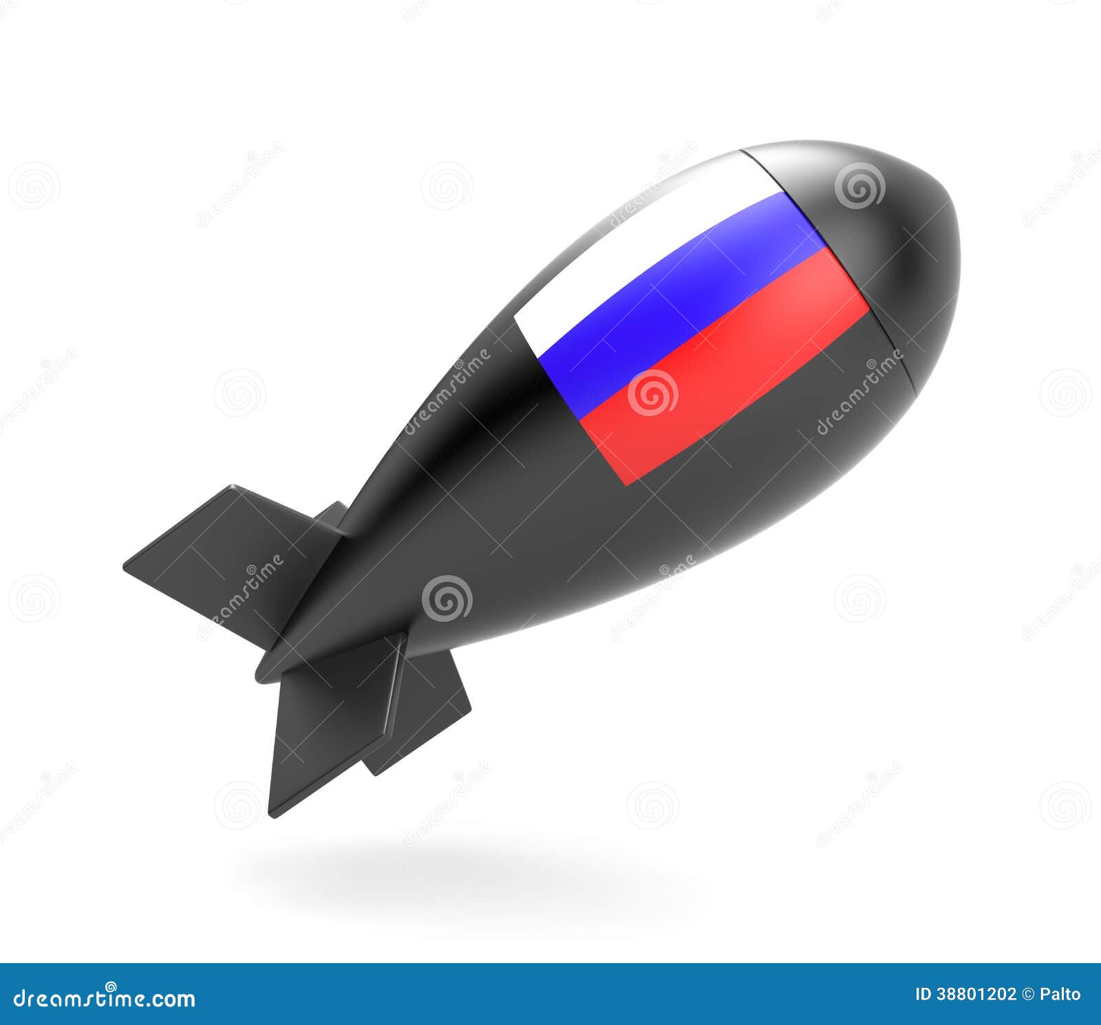 Bomb with Russian flag stock illustration. Illustration of deadly ...
