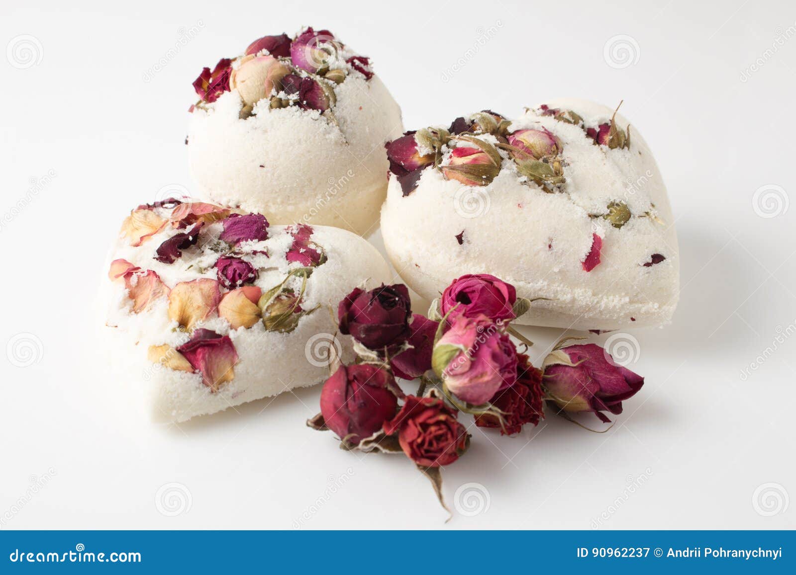 Bomb Salt Bath Decorated with Dried Roses Stock Image - Image of ...