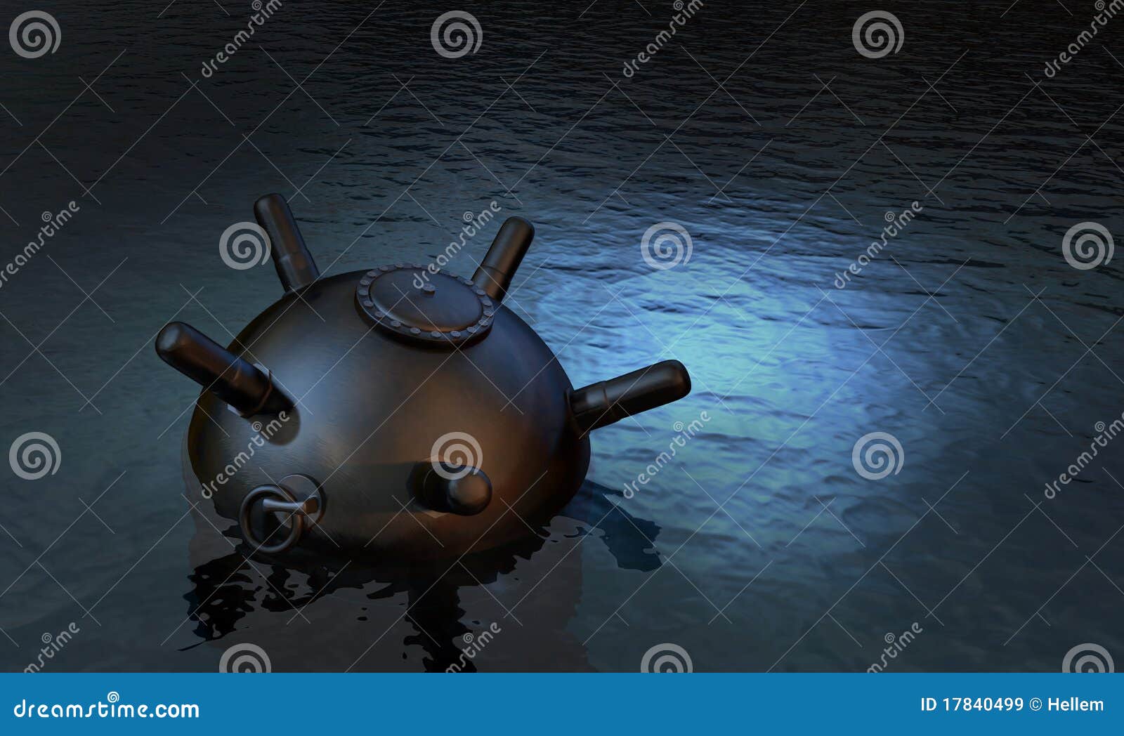 Bomb at Sea stock illustration. Illustration of danger - 17840499