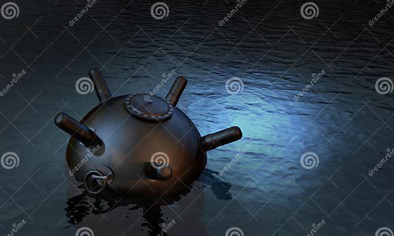 Bomb at Sea stock illustration. Illustration of danger - 17840499