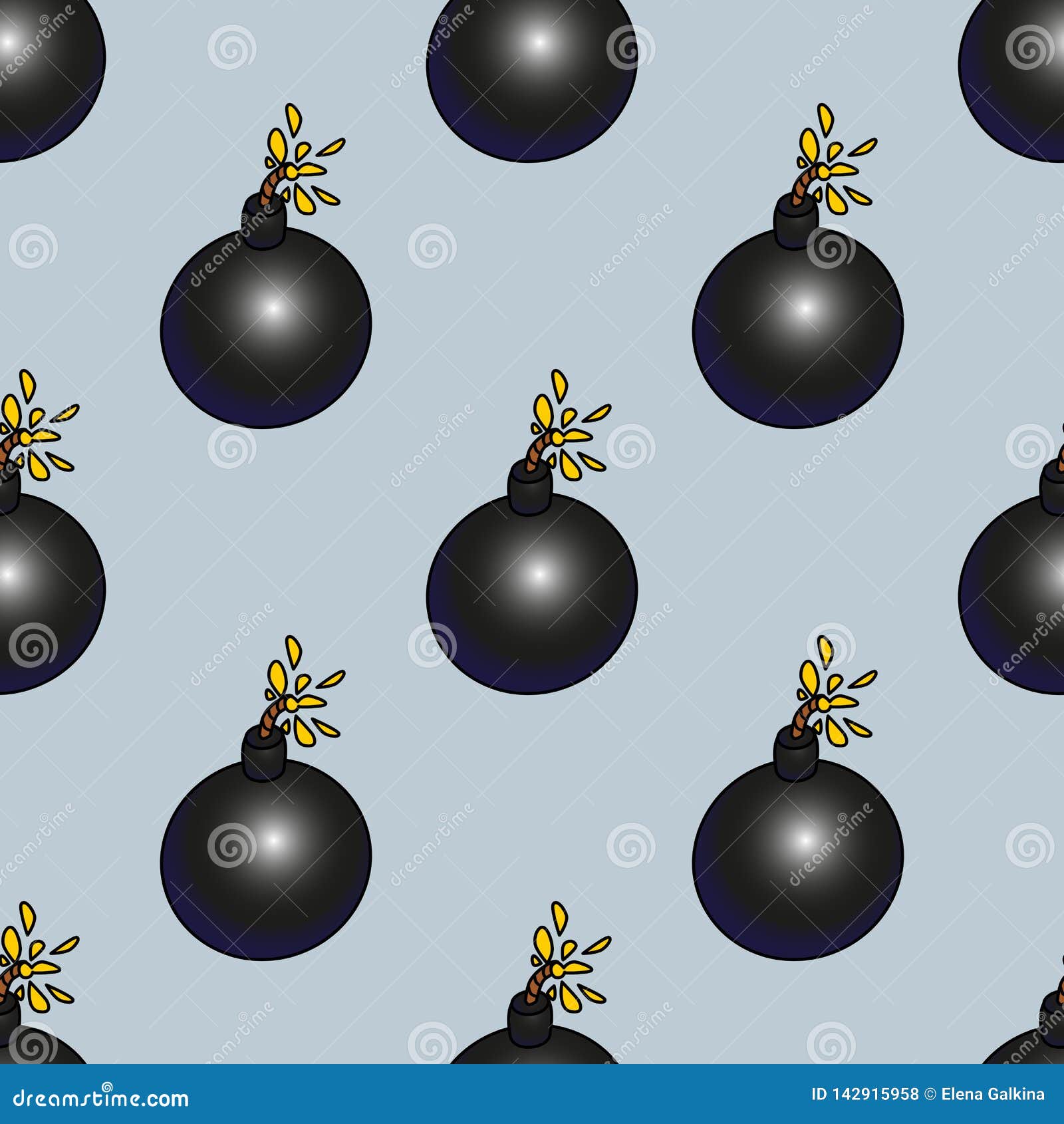 Boom seamless pattern stock vector. Illustration of power - 142915958