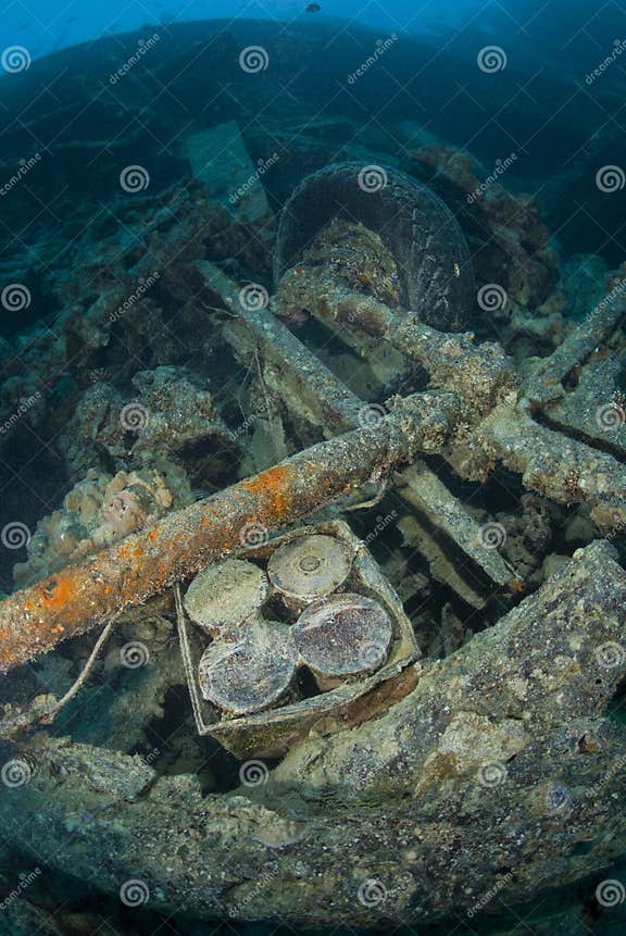 Bomb shells underwater. stock image. Image of active - 22062599
