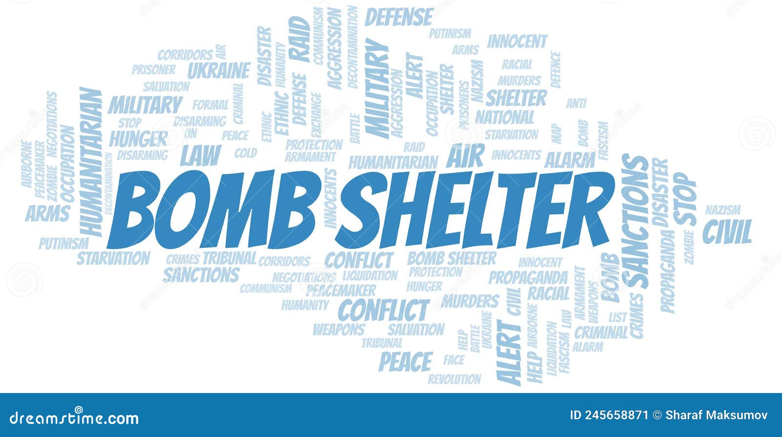 Bomb Shelter Word Cloud. Vector Made with the Text only. Stock Vector ...